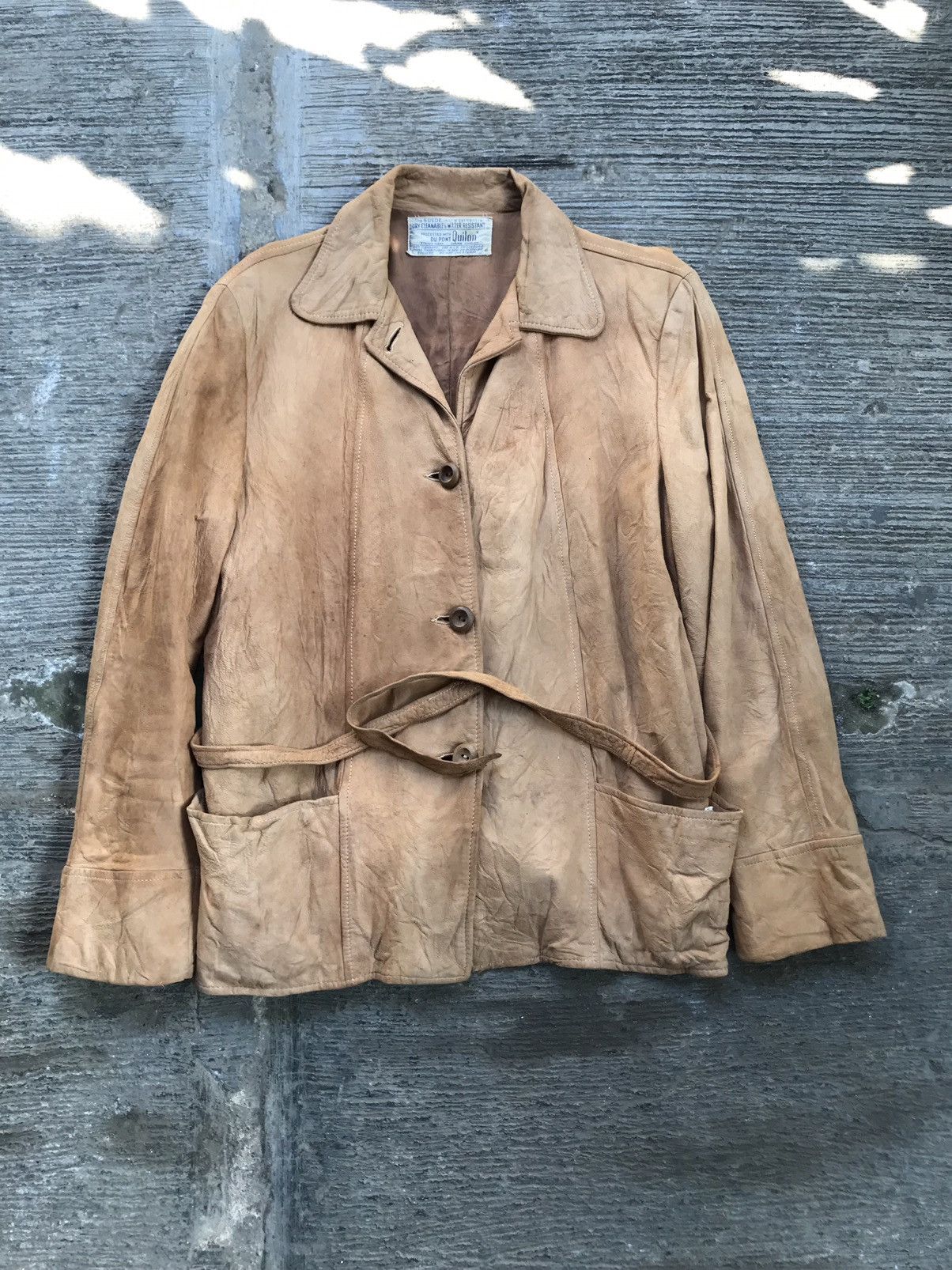Vintage 1940s Dupont quilon Suede jacket | Grailed