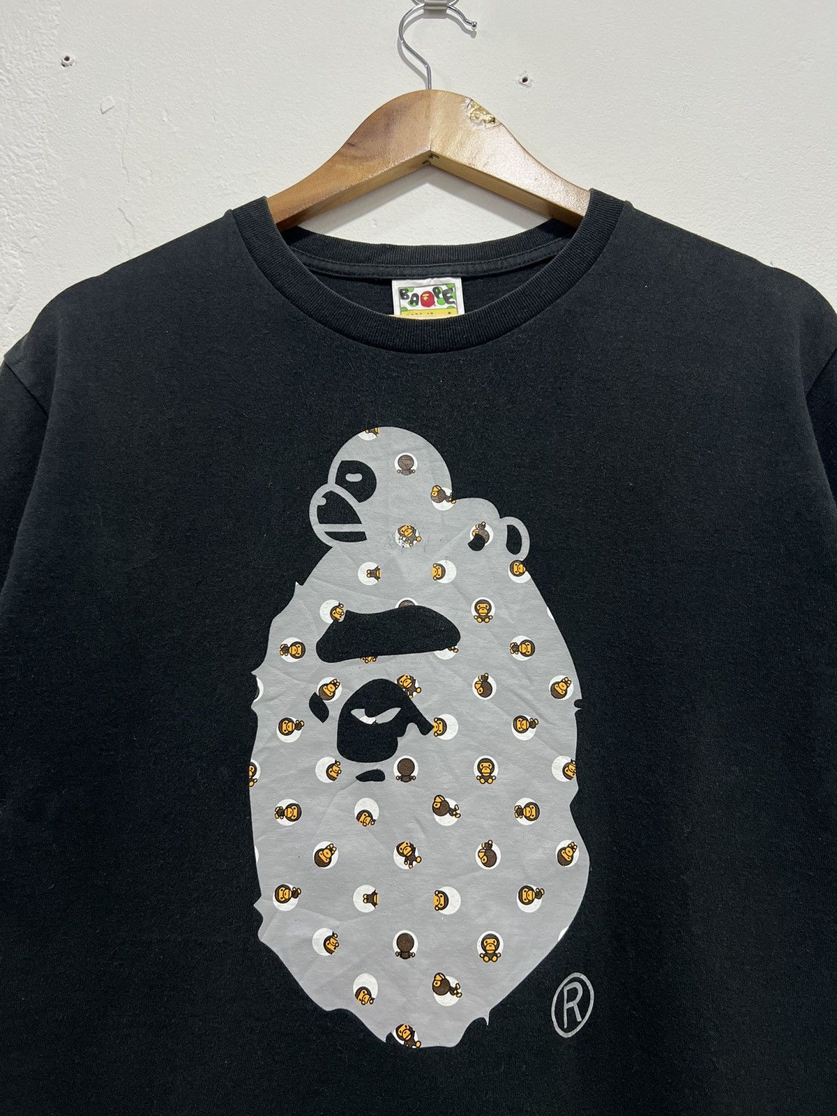 Bape × Vintage Vintage A Bathing Ape Bape Big Head Mirror Tshirt | Grailed