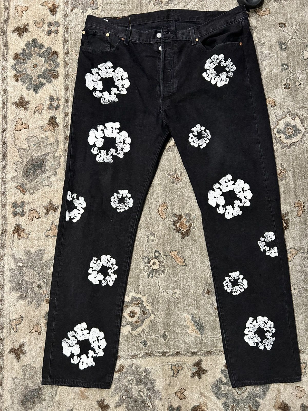 DENIM TEARS Denim Tears Black And White Jeans | Grailed