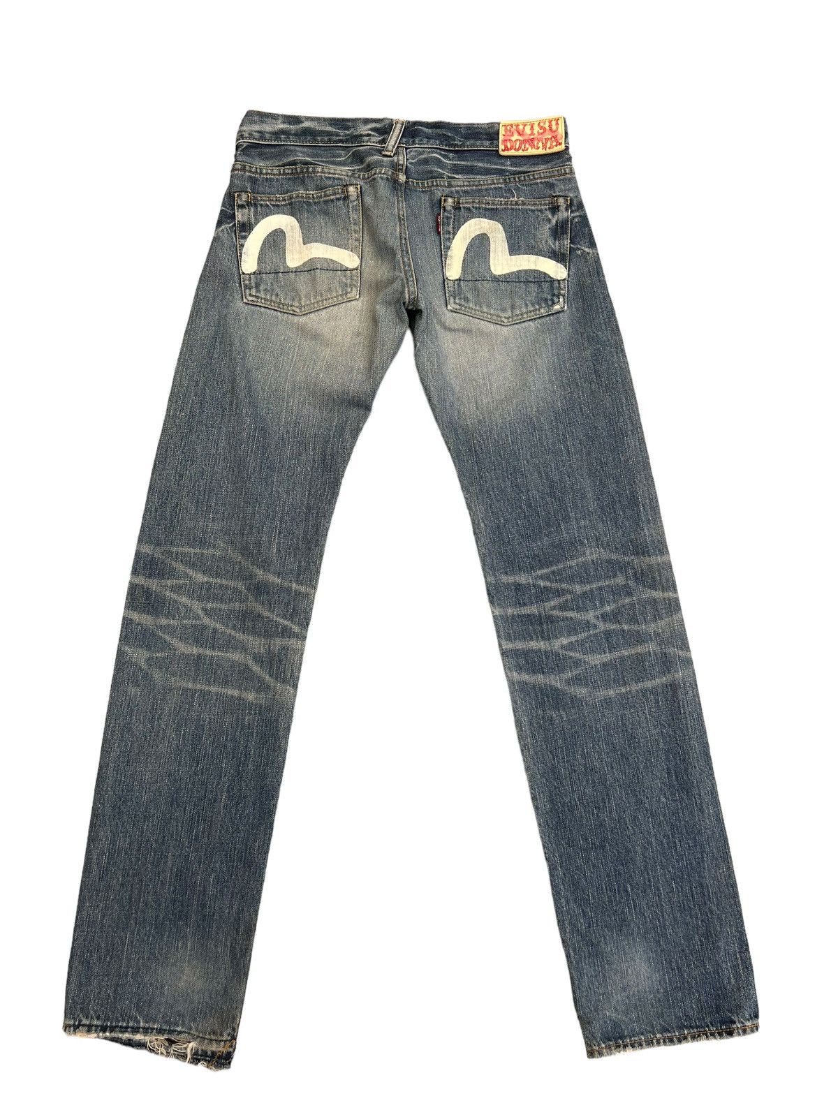Evisu Vintage Evisu Donna Japan Rips Muddy Denim Selvedge Jeans | Grailed