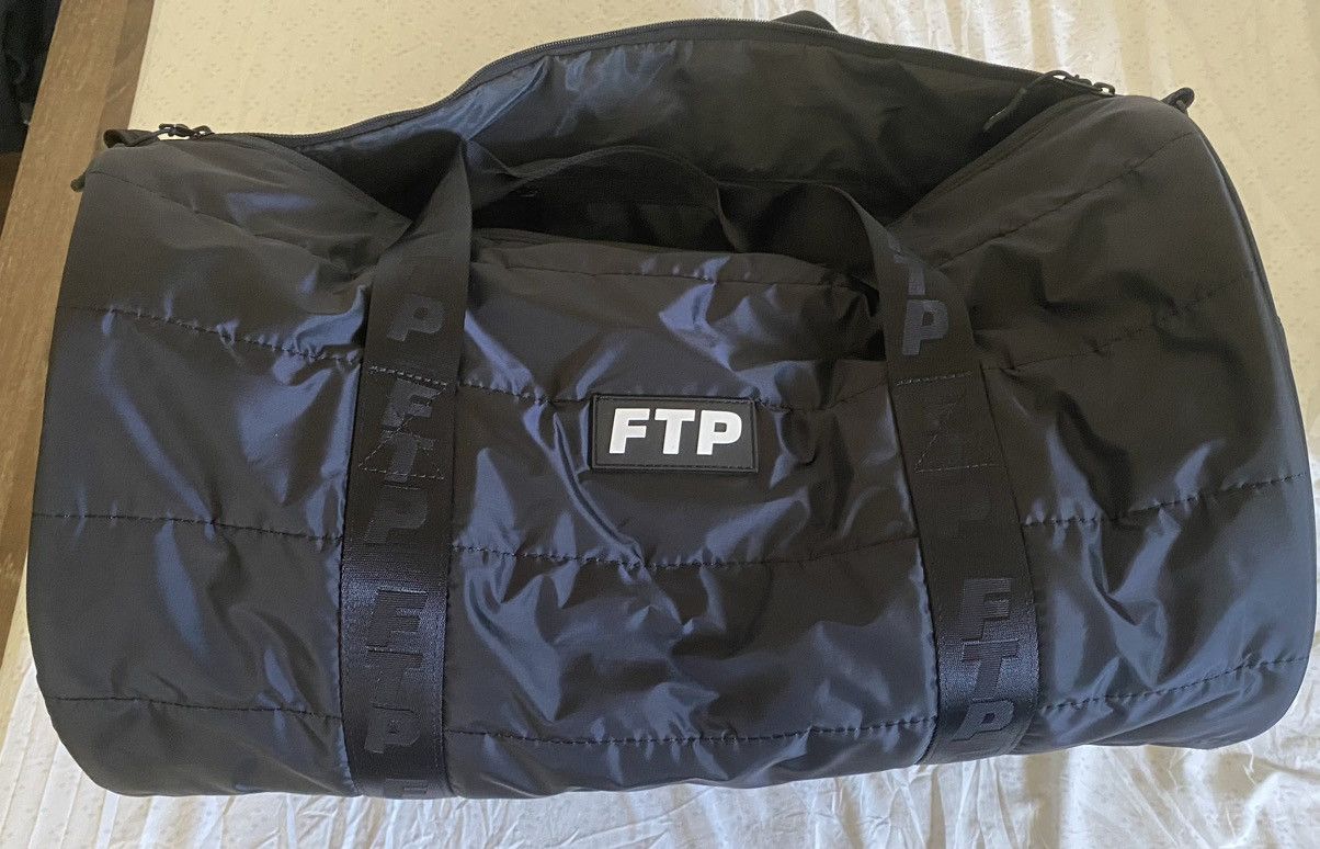 Fuck The Population FTP Puffer Duffel Bag Black | Grailed