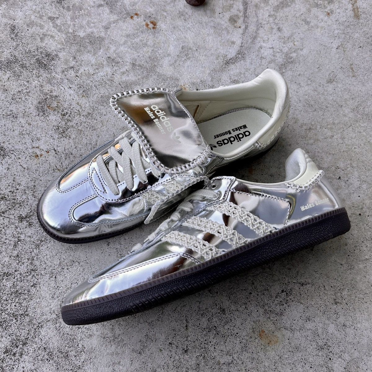 Adidas × Wales Bonner Wales Bonner X Samba ‘Silver Metallic Gum’ Chrome | Grailed