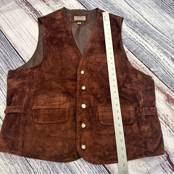 Vintage Vintage Western Brown Leather Vest | Grailed