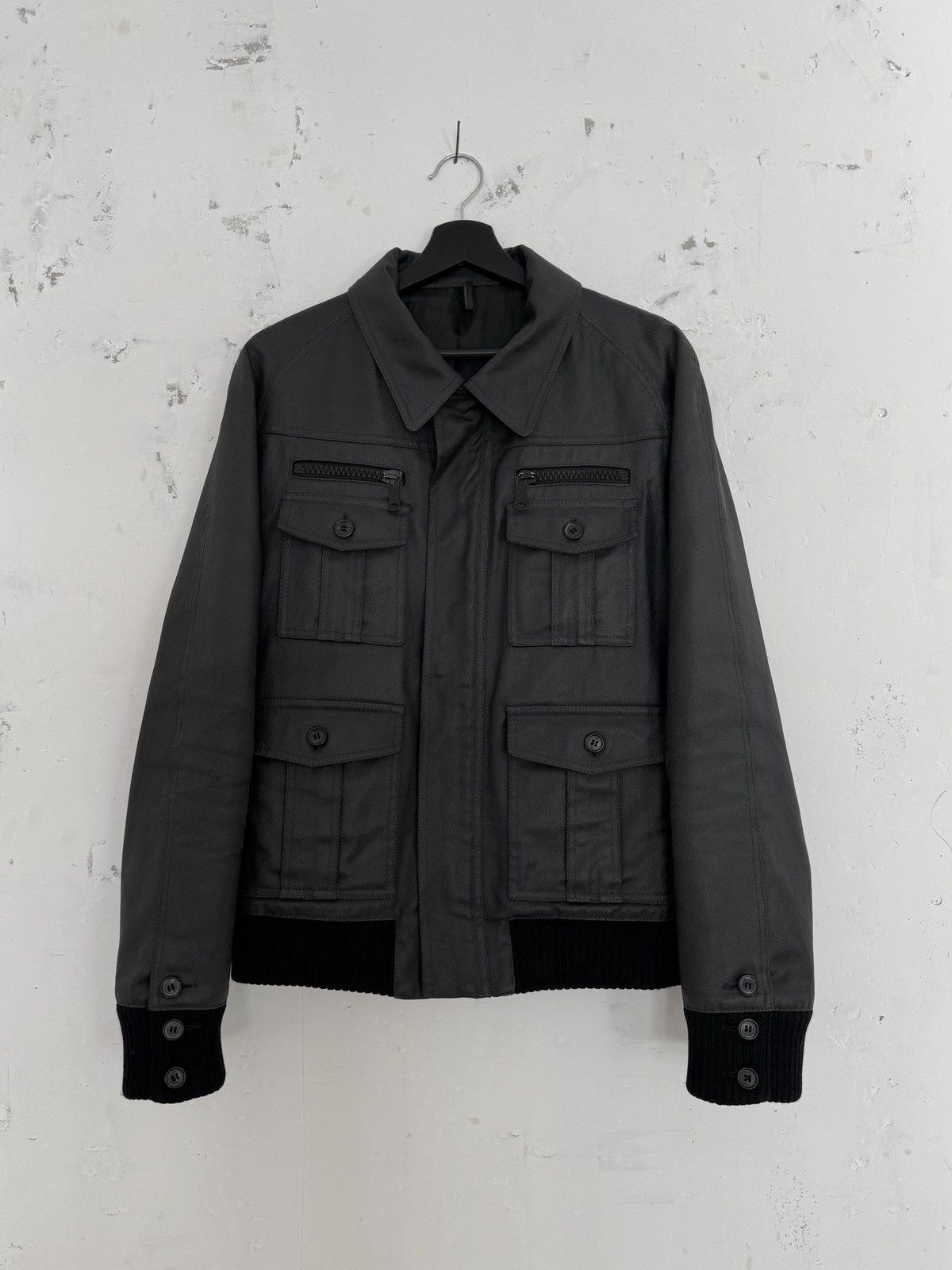 Dior × Hedi Slimane Dior Homme AW06 Waxed Military Cargo Jacket | Grailed