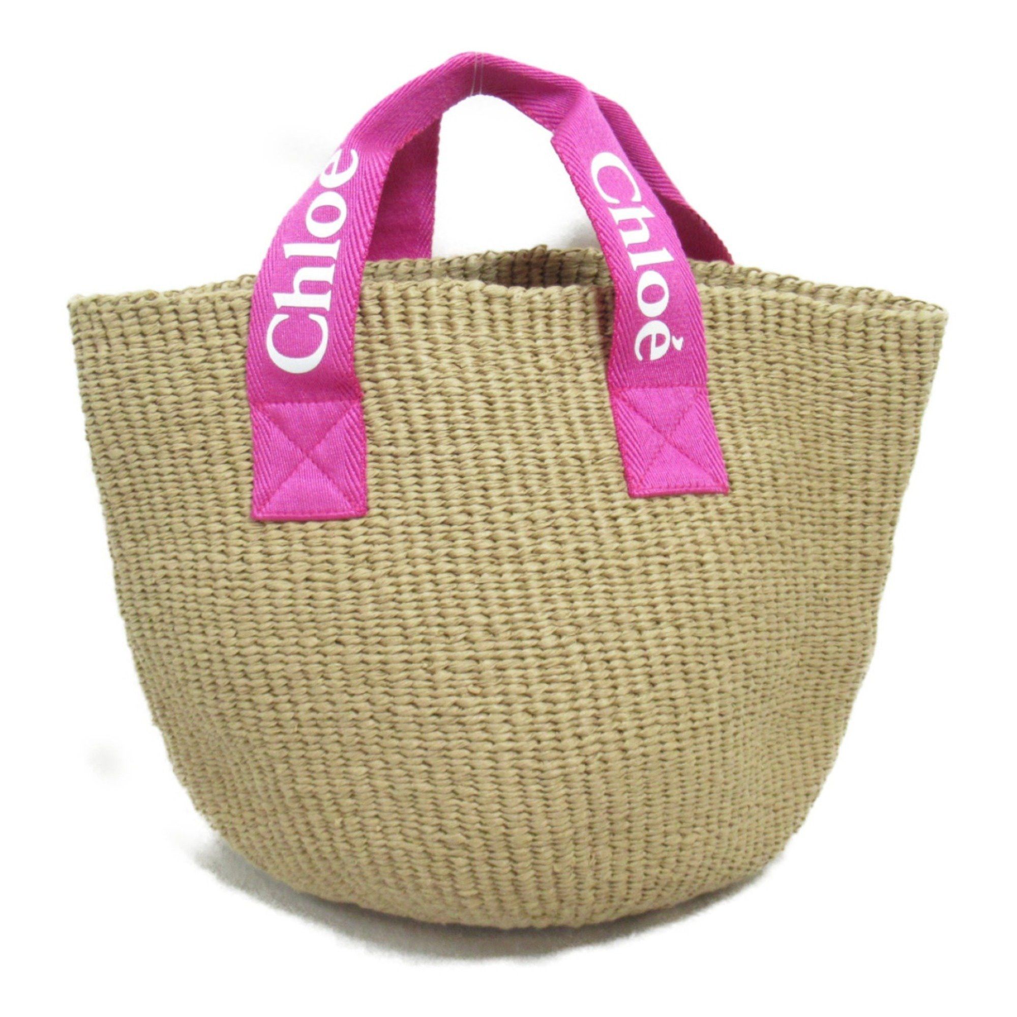 Chloe Chloé Tote Bag Beige Natural/Pink Paglia C2004549L | Grailed