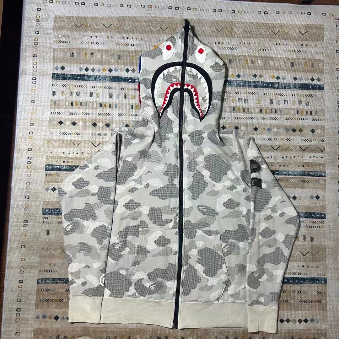 Bape BAPE SNOW SHARK FULL ZIP HOODIE | Grailed