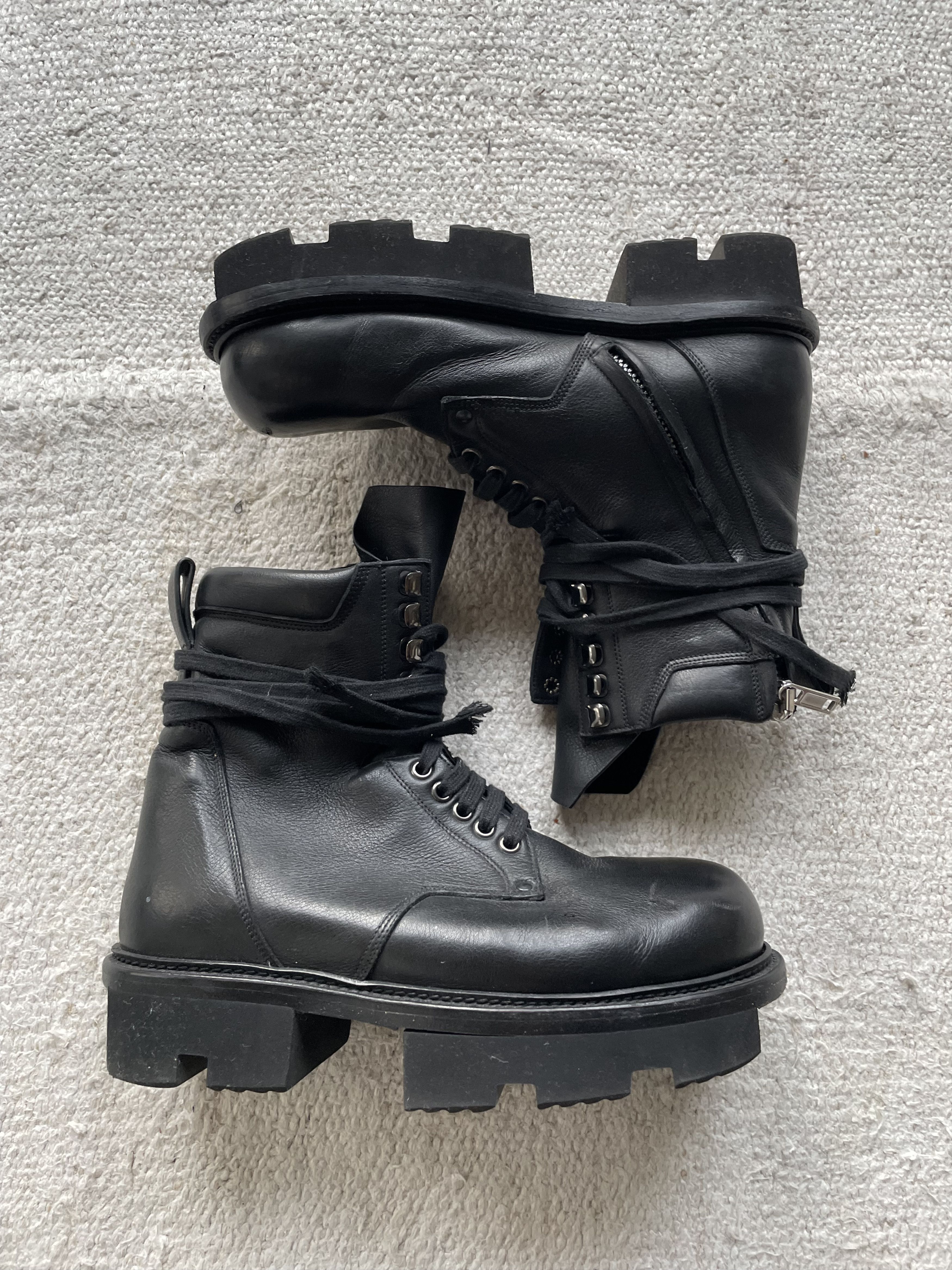 Rick Owens Rick Owens Mega Tooth Combat Boots | Grailed