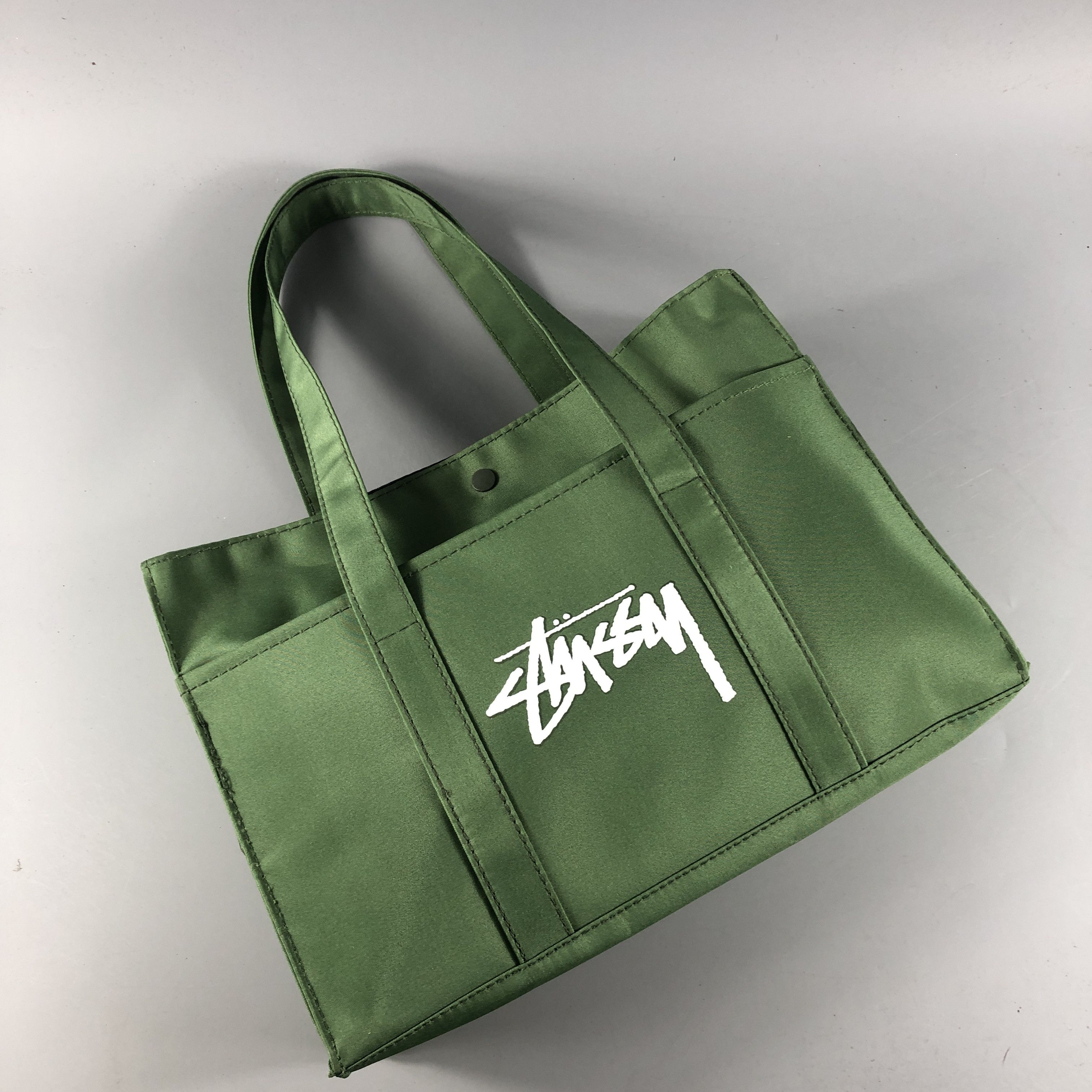 Stussy AUTHENTIC 🇯🇵 Stussy Magazine Military Colour Tote Bag | Grailed