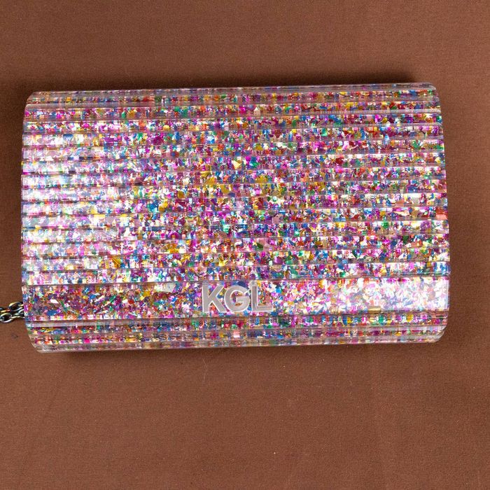 Kurt Geiger Kurt Geiger Party Eagle Confetti Hard Shell Clutch Bag ...