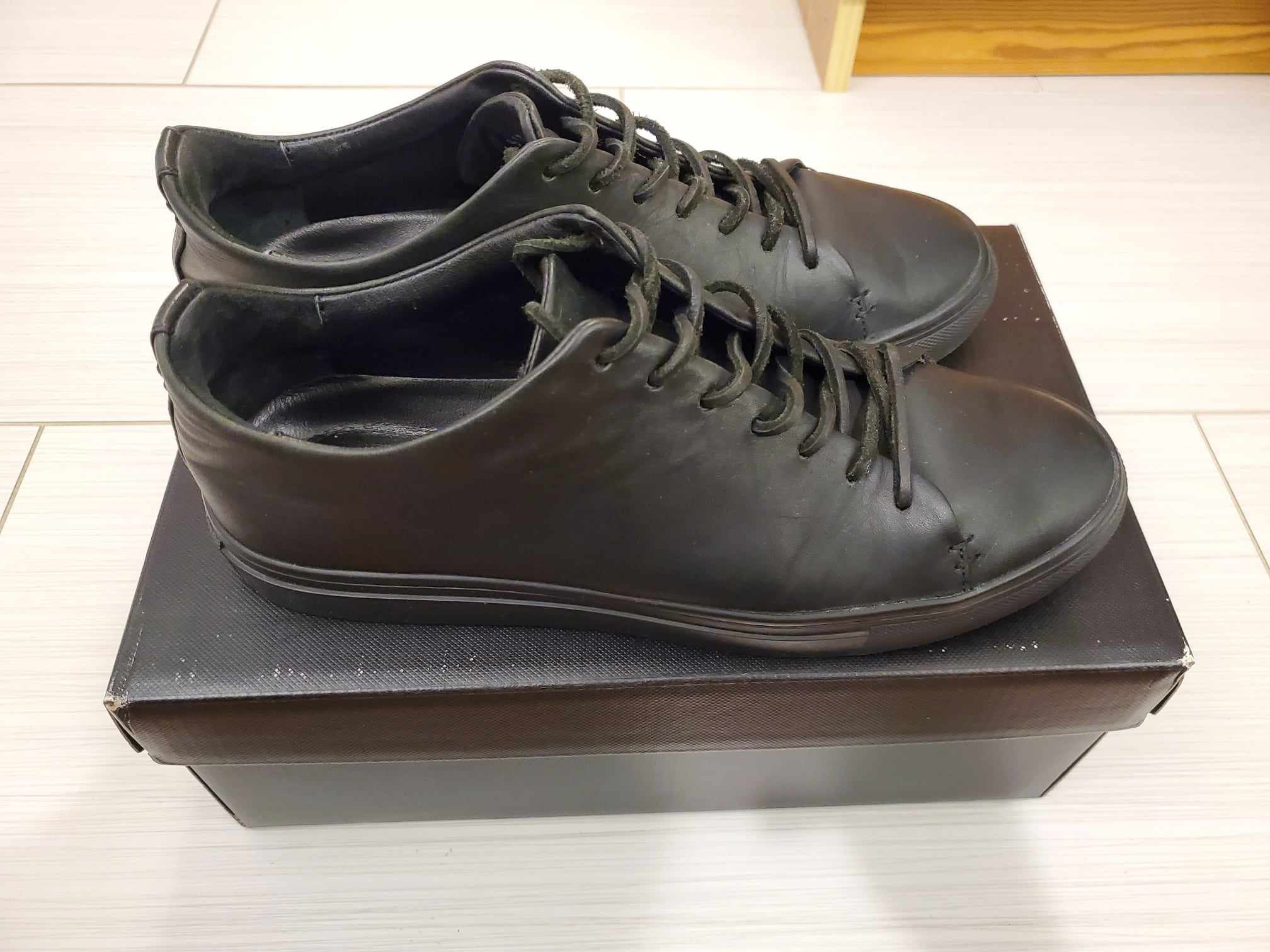 Thursday Boots Thursday Black Vachetta Leather Premier Low Top Sneaker ...