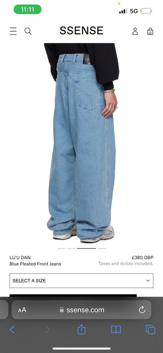 LUU DAN LU’U DAN Blue Pleated Front Jeans | Grailed