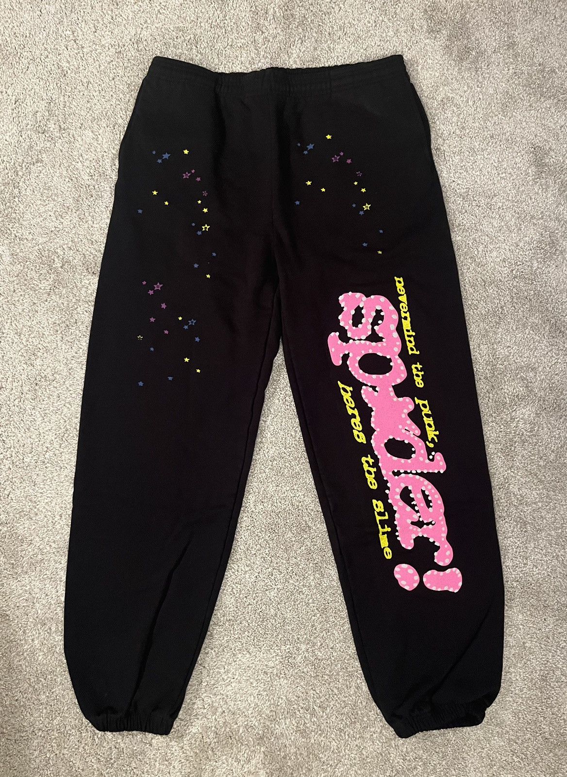 Sp5der Sp5der P*NK V2 Sweatpants (Black) | Grailed