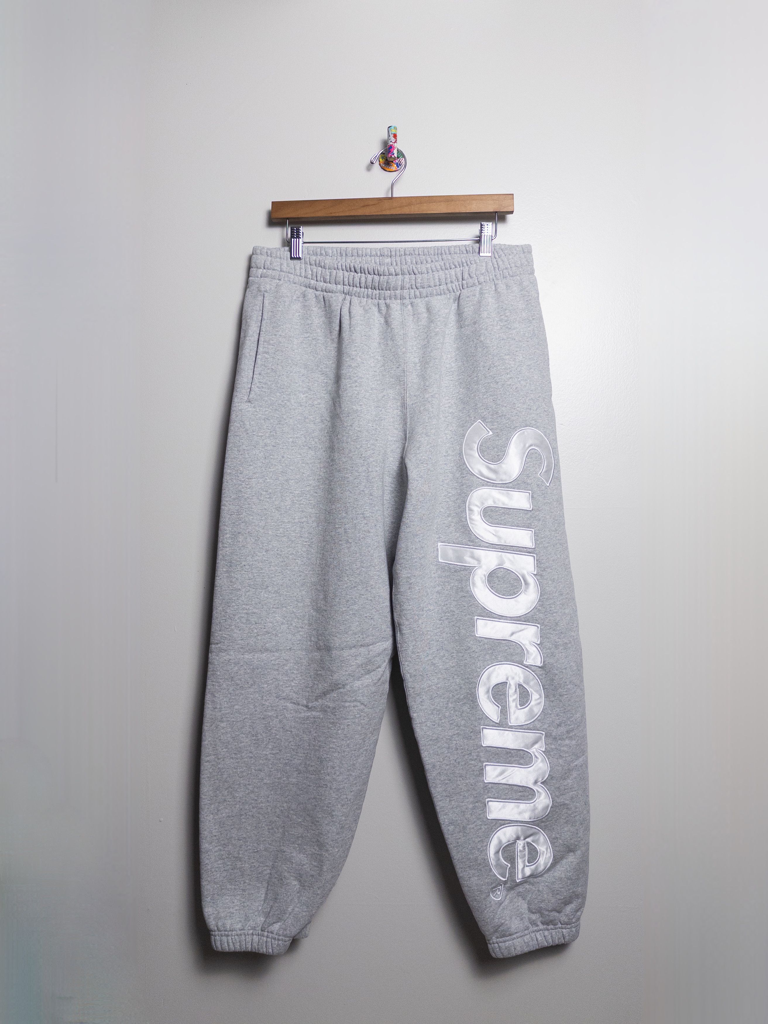 Supreme SATIN APPLIQUE SWEATPANTS | Grailed