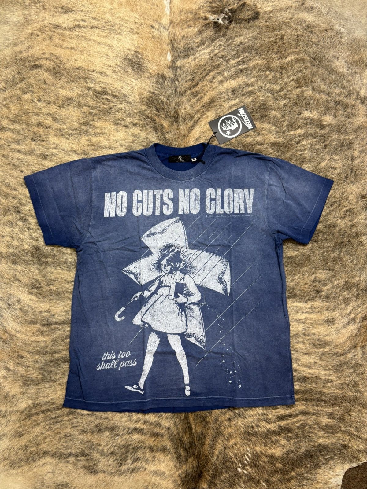 HELLSTAR Hellstar Carry Your Cross Tee, Blue | Grailed