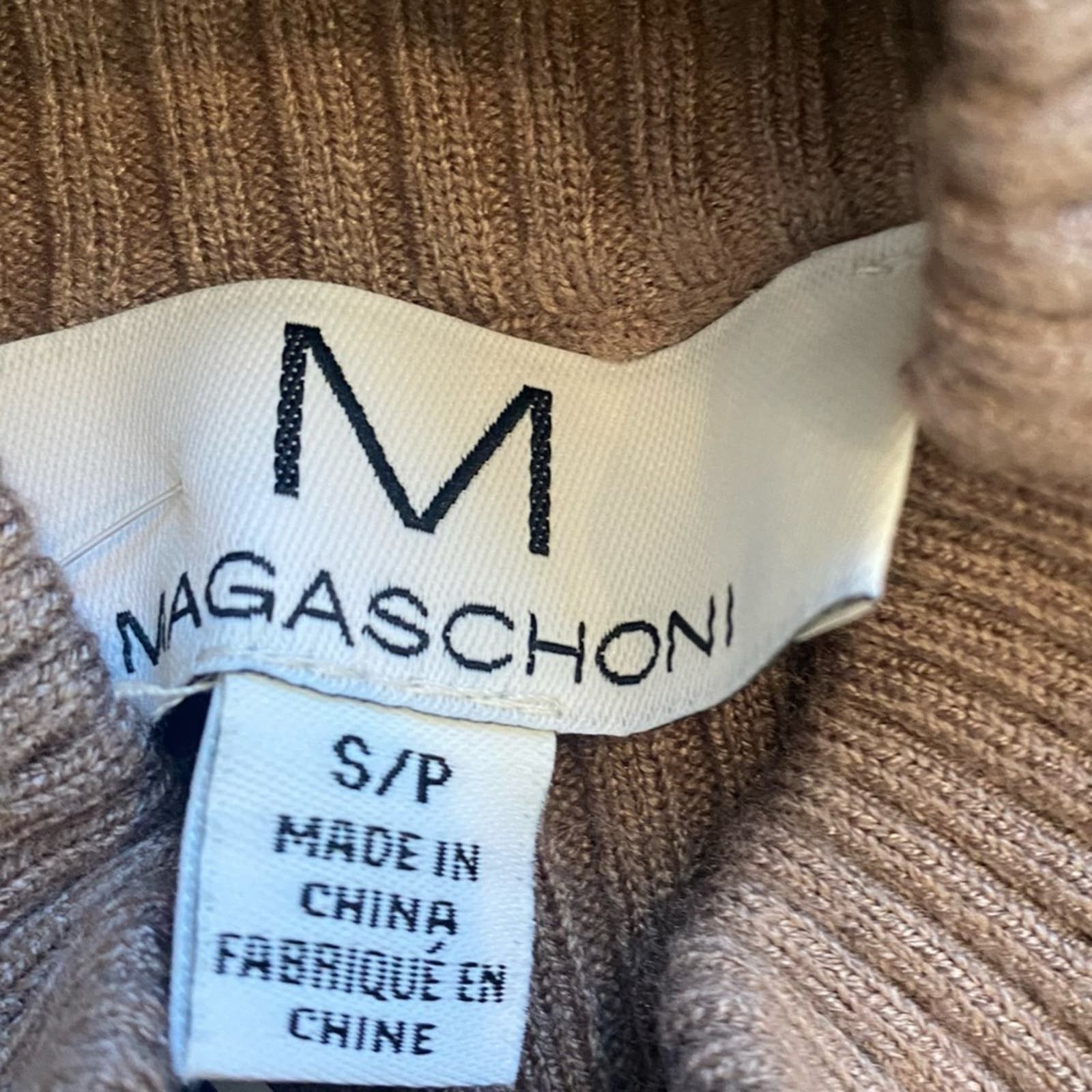 Magaschoni Magaschoni Ribbed Mock Neck Long Sleeve Midi Dress | Grailed