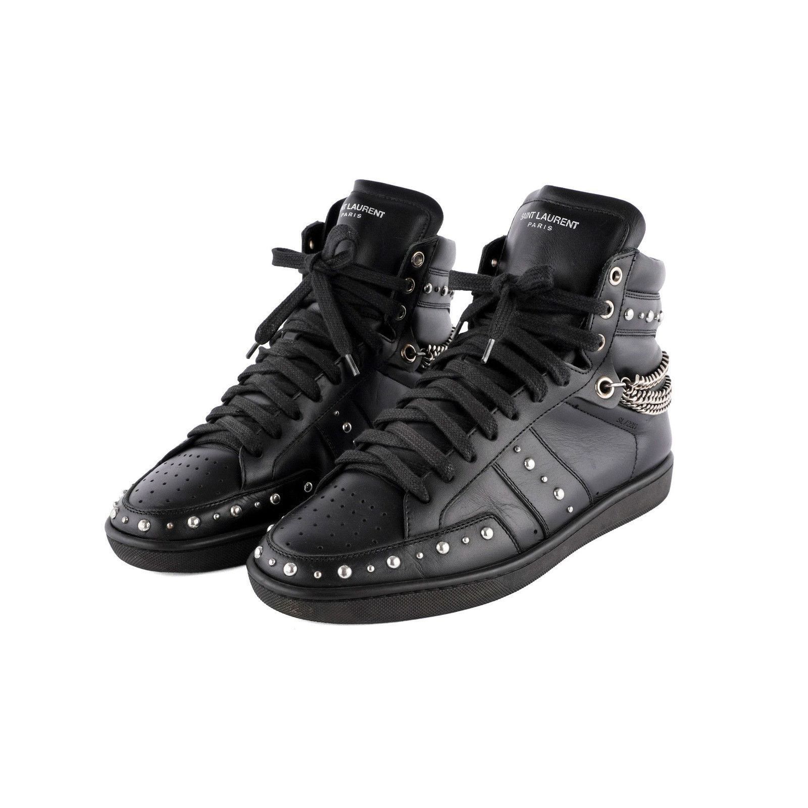 Saint Laurent Paris Saint Laurent SL/22H Hedi Chain Stud Wolly Calfskin ...