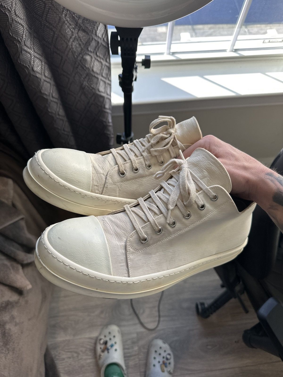 Rick Owens × Rick Owens Drkshdw Rick Owens Ramones Low Drkshdw Milk ...