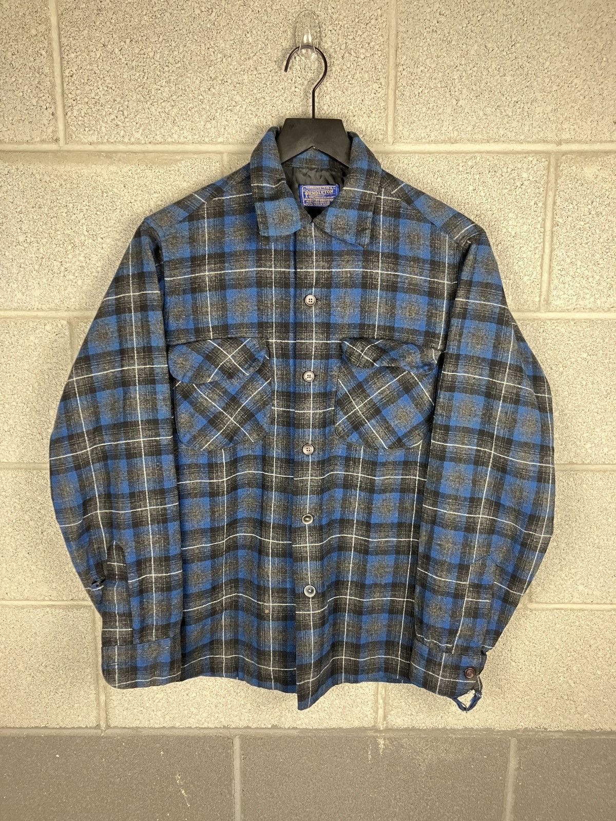 Pendleton × Vintage Vintage 1960s Pendleton Loop Collar Wool Flannel Distressed | Grailed