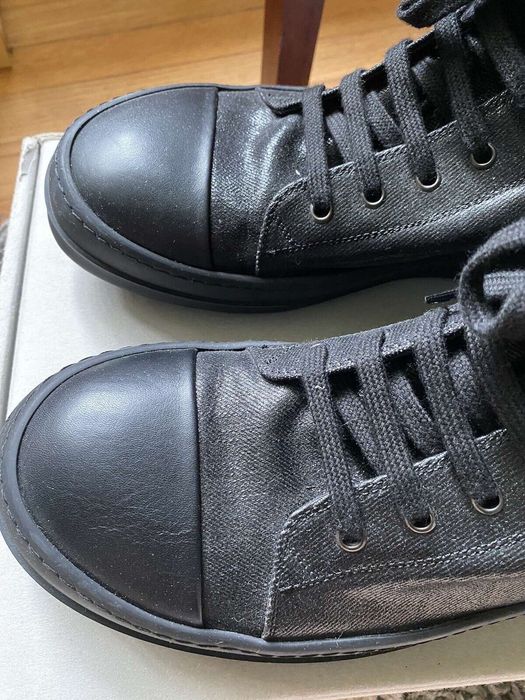 Rick Owens Dark Shadow Ramones Triple Black Coated Denim | Grailed