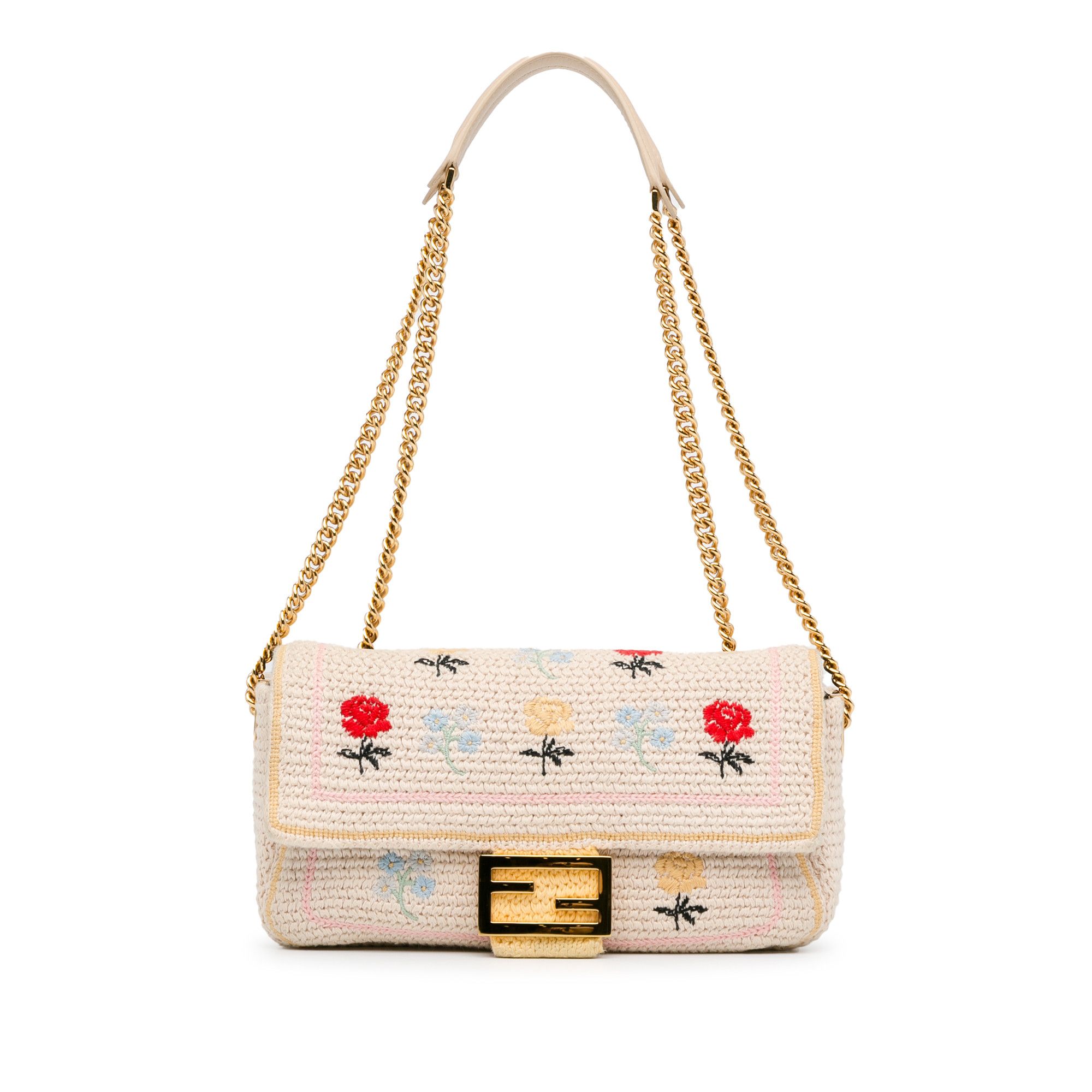 Fendi Fendi Embroidered Crochet Baguette | Grailed