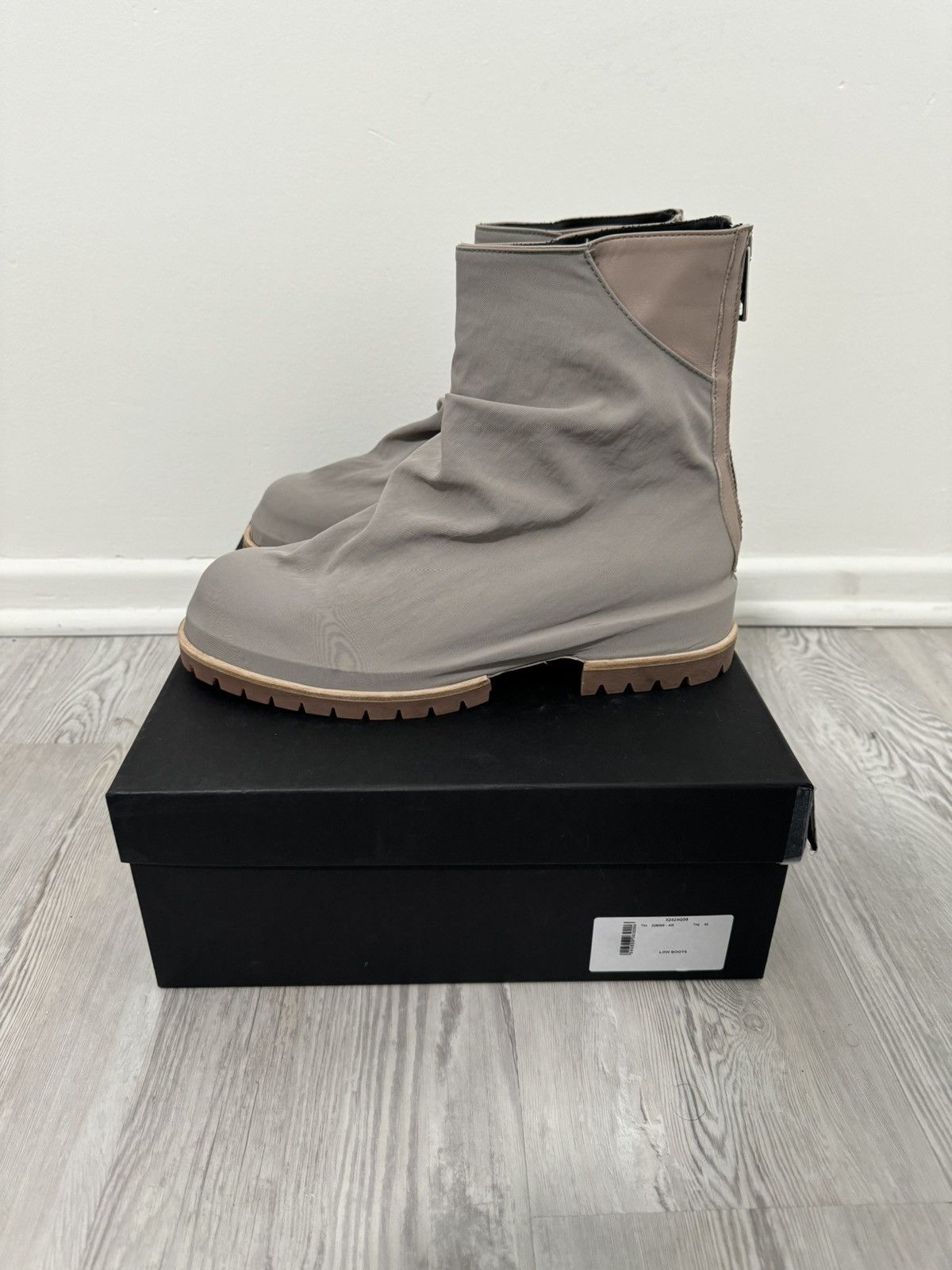 Rick Owens 424 marathon Grey boots | Grailed
