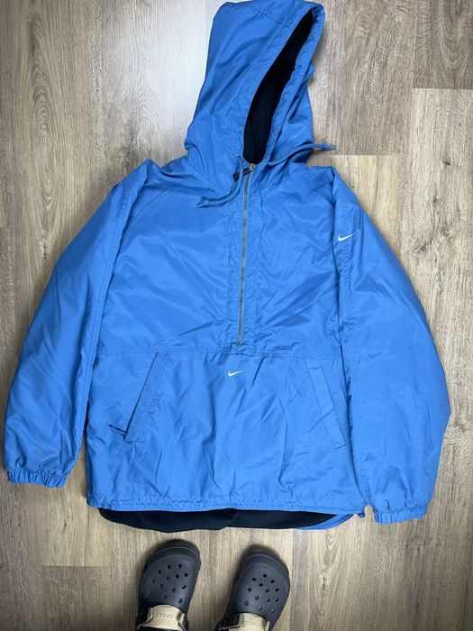 Nike beautiful center swoosh Nike anorak 90s light blue jacket | Grailed