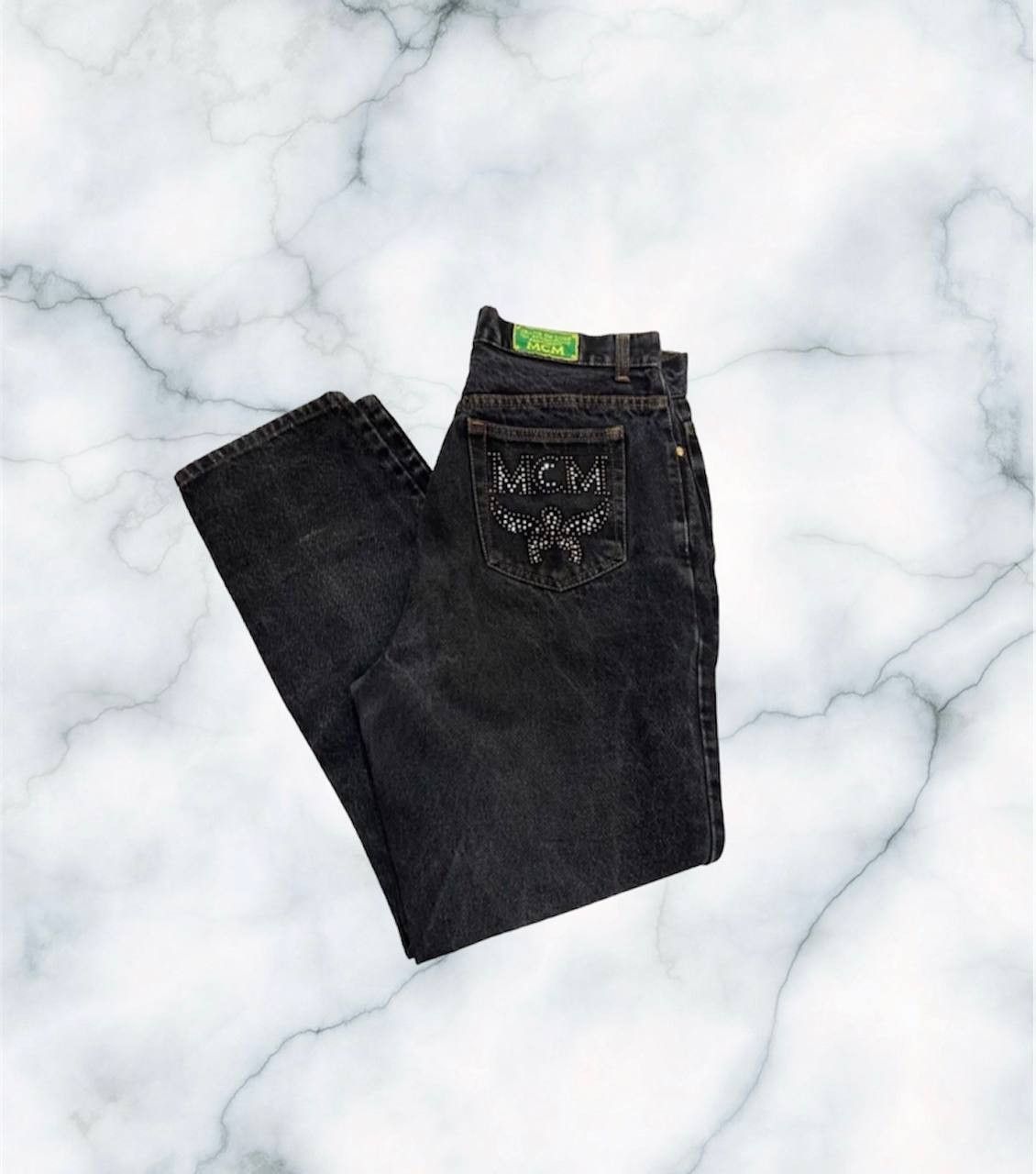 Archival Clothing × Luxury × MCM Vintage MCM Jeans Embroidered Logo ...