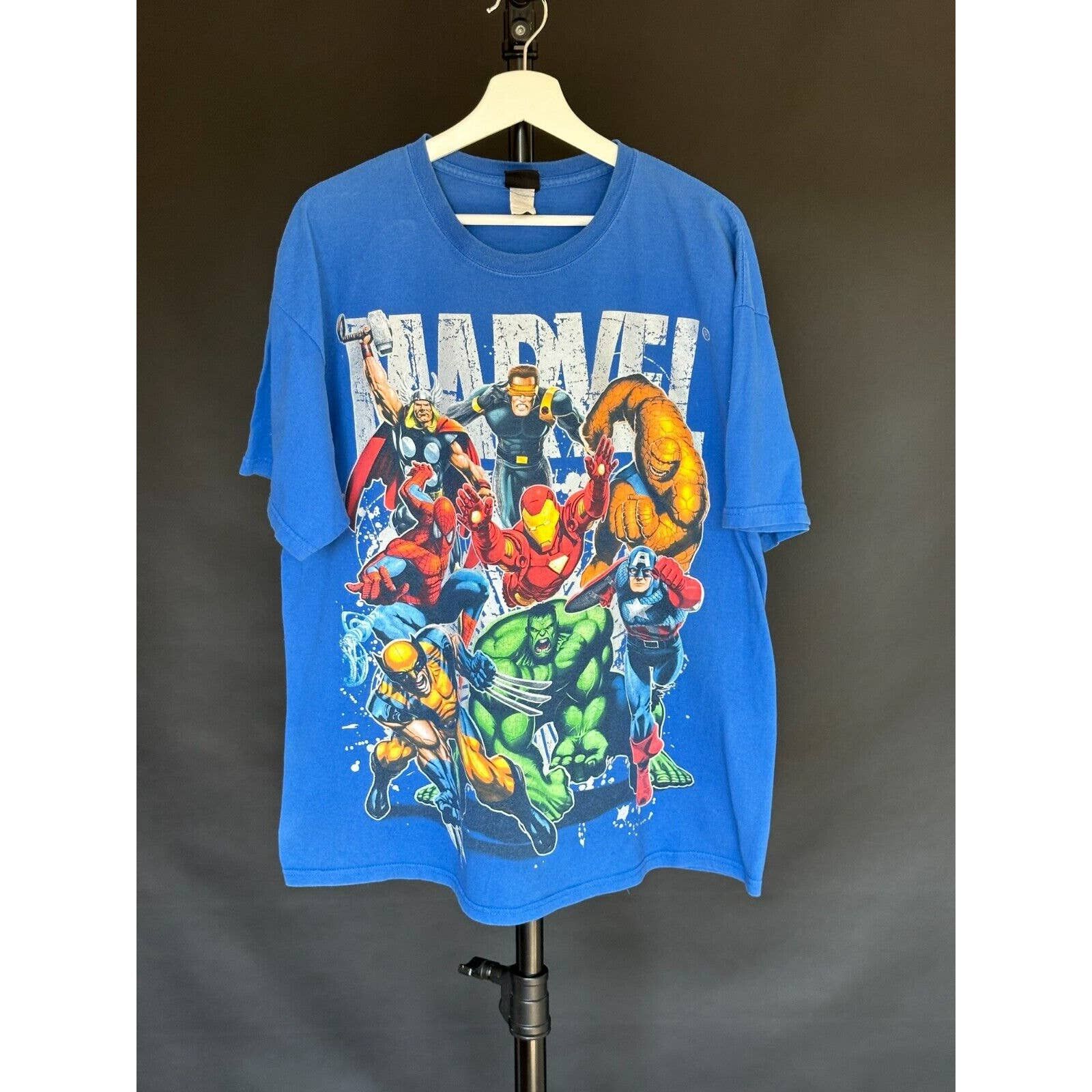 Mad Engine Marvel Mad Engine Tshirt Royal Blue Hulk, Wolverine XL | Grailed