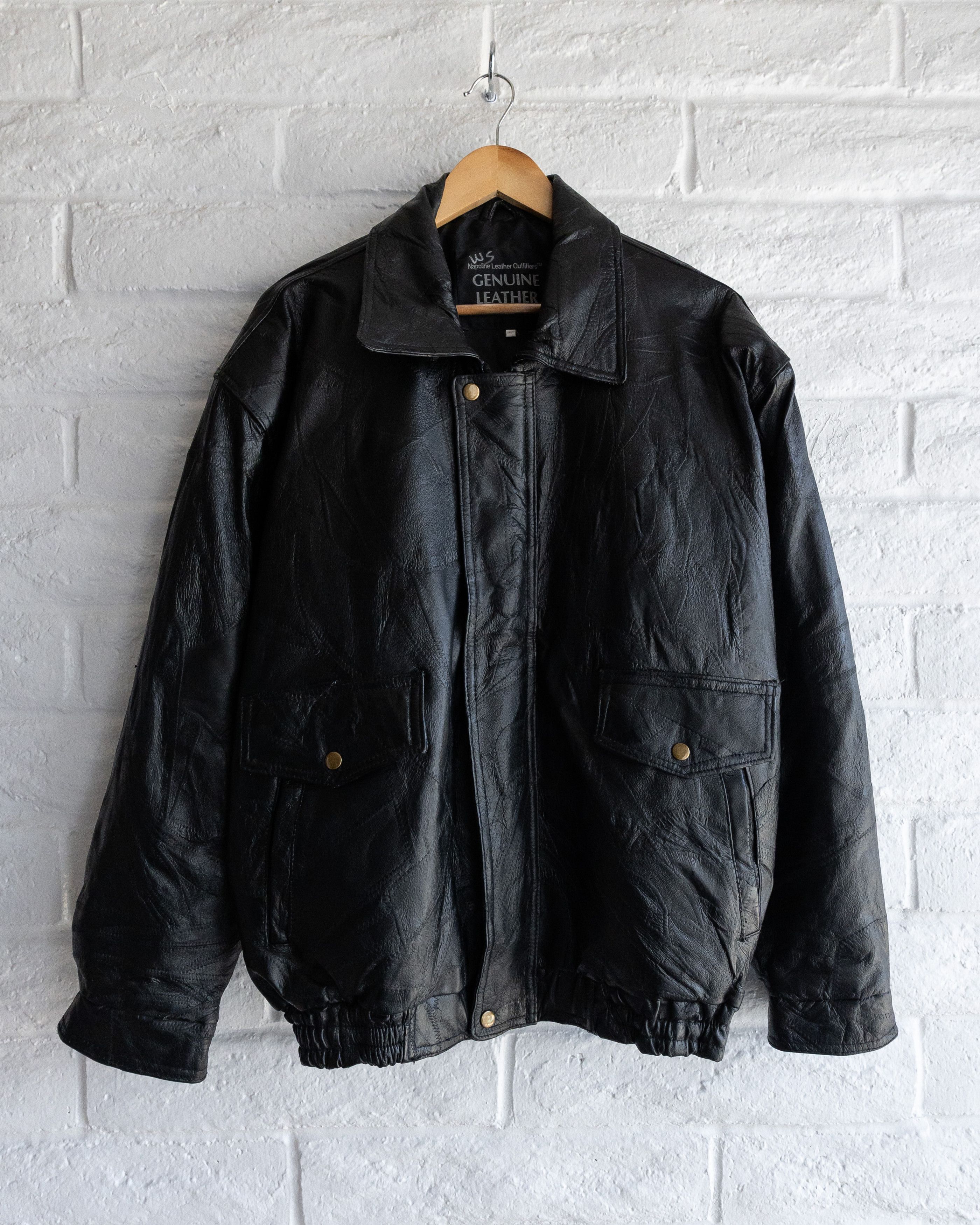 Vintage Vintage Patchwork Genuine Leather Bomber Jacket ERD Style | Grailed