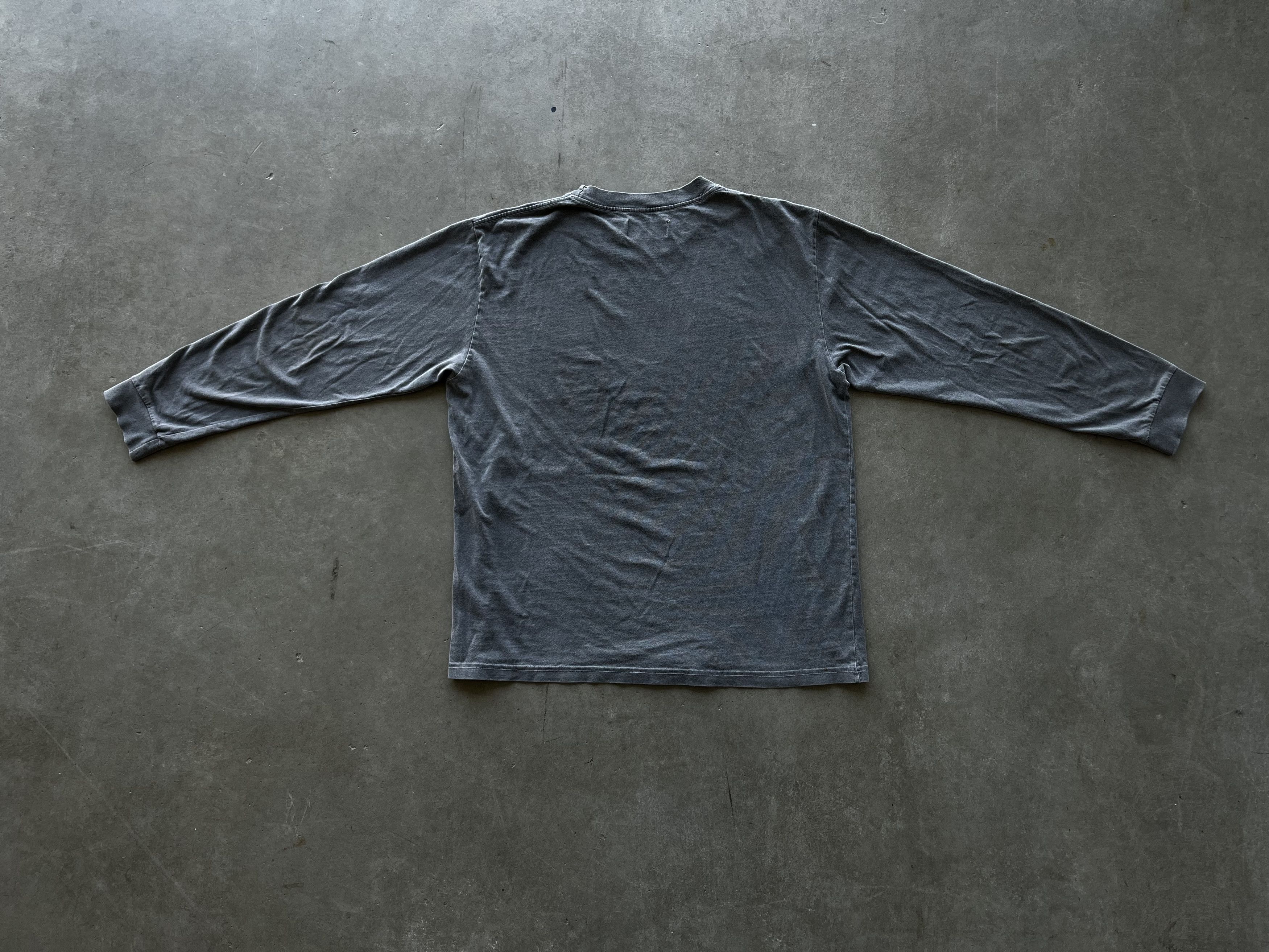 Vintage Faded grey distressed long sleeve shirt | Grailed
