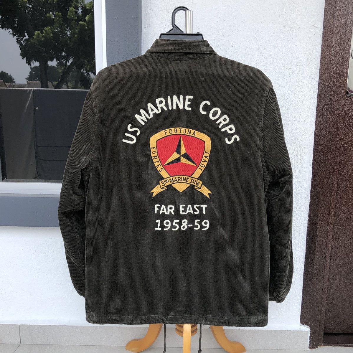 Vintage VTG Houston US Marine Corps Military Conduray Coach Jacket ...