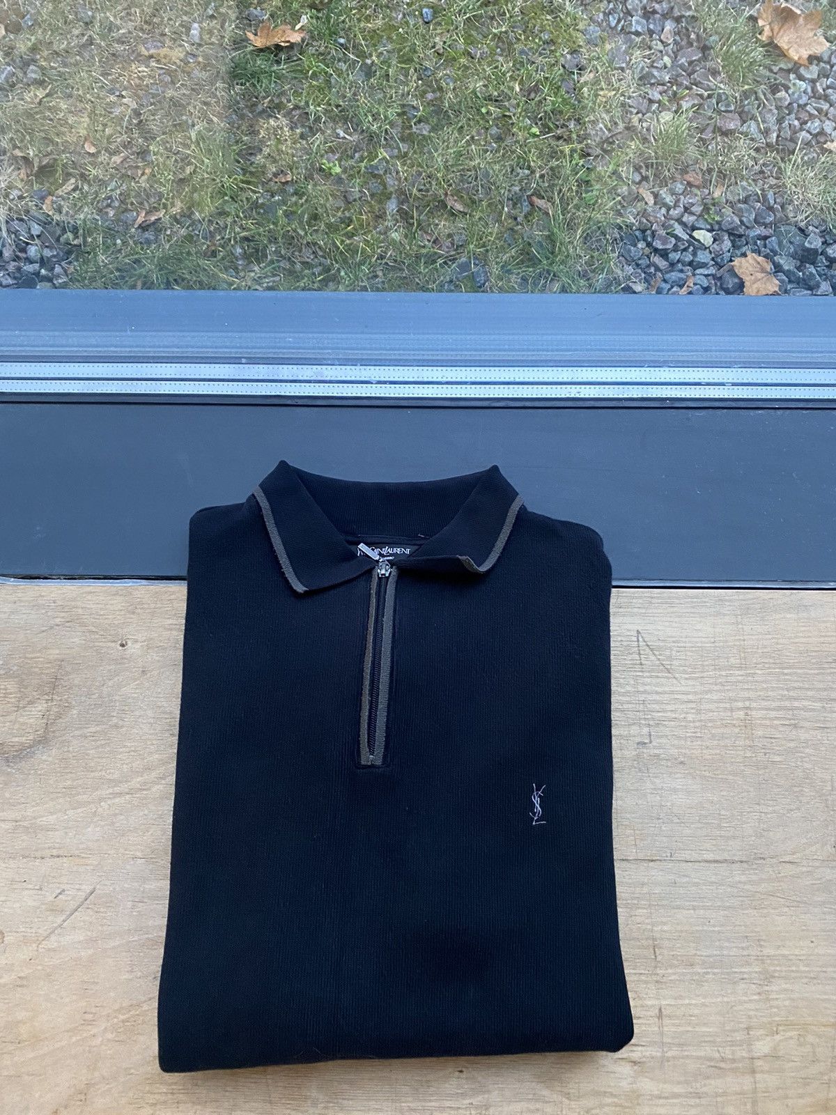 Vintage 90's YSL Sweatshirt 1/4 Zip YSL Sweater Old Money | Grailed