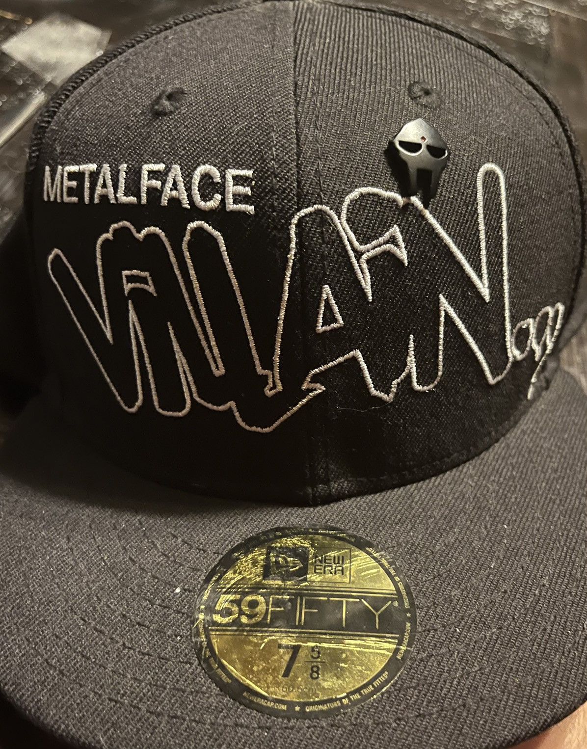 MF Doom × New Era New Era MF DOOM Hat + Mask Pin | Grailed