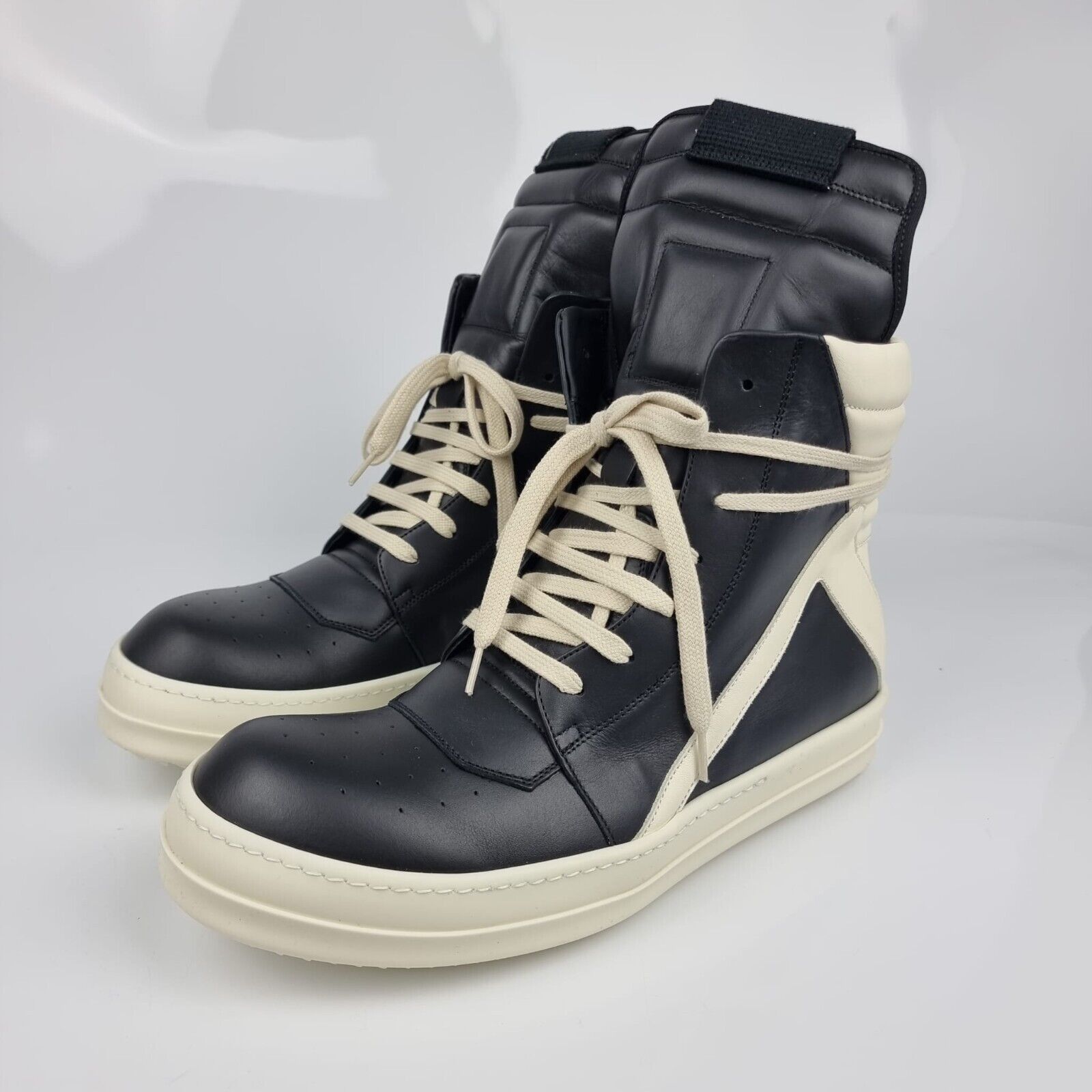 Rick Owens Rick Owens Geobasket High Top Black/Milk Sneakers New SS24 ...