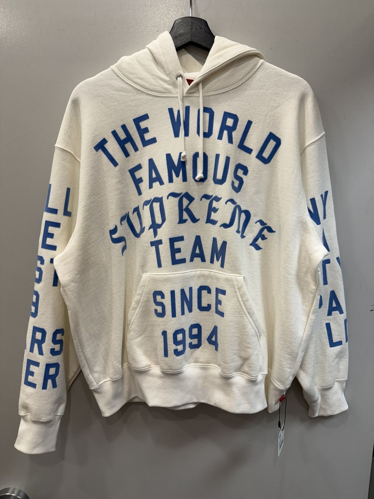 Supreme Supreme Team Flocked Hoodie | Grailed