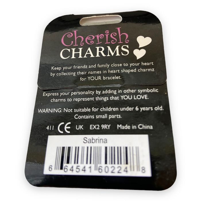 Other Cherish Charms SABRINA Name Bracelet Charm NEW Silvertone | Grailed