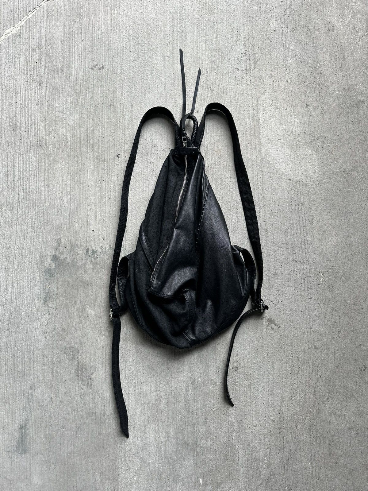 KMRii Kmrii Half Lamb-Leather Pyramid Backpack | Grailed