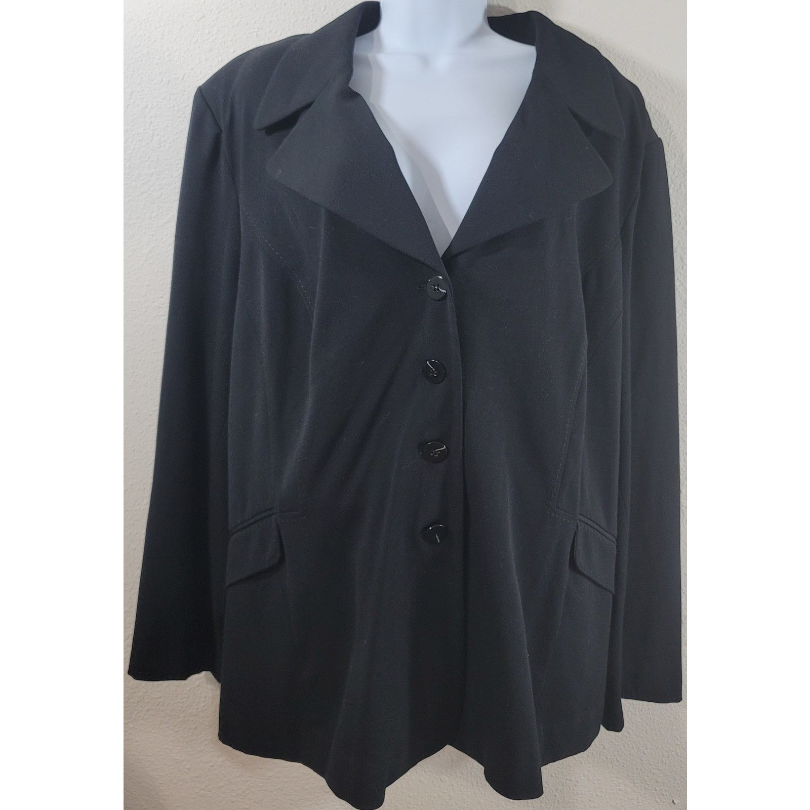Other Lane Bryant Black Notched Collar 4 Button Blazer 26 Plus | Grailed