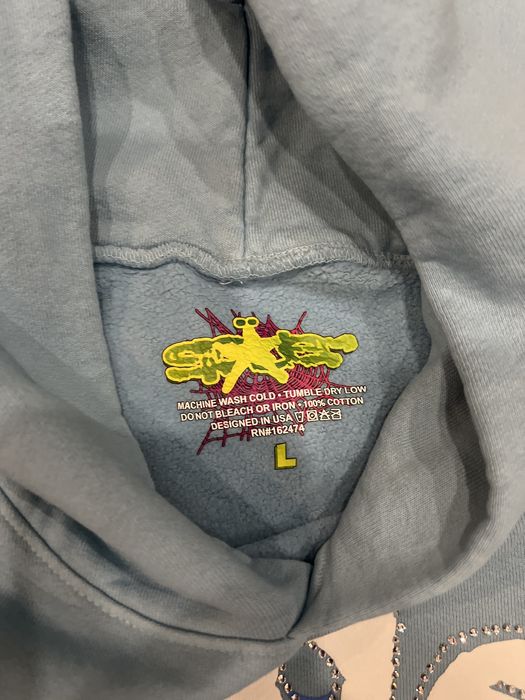 Spider Worldwide Sp5der Web Hoodie Sky Blue | Grailed