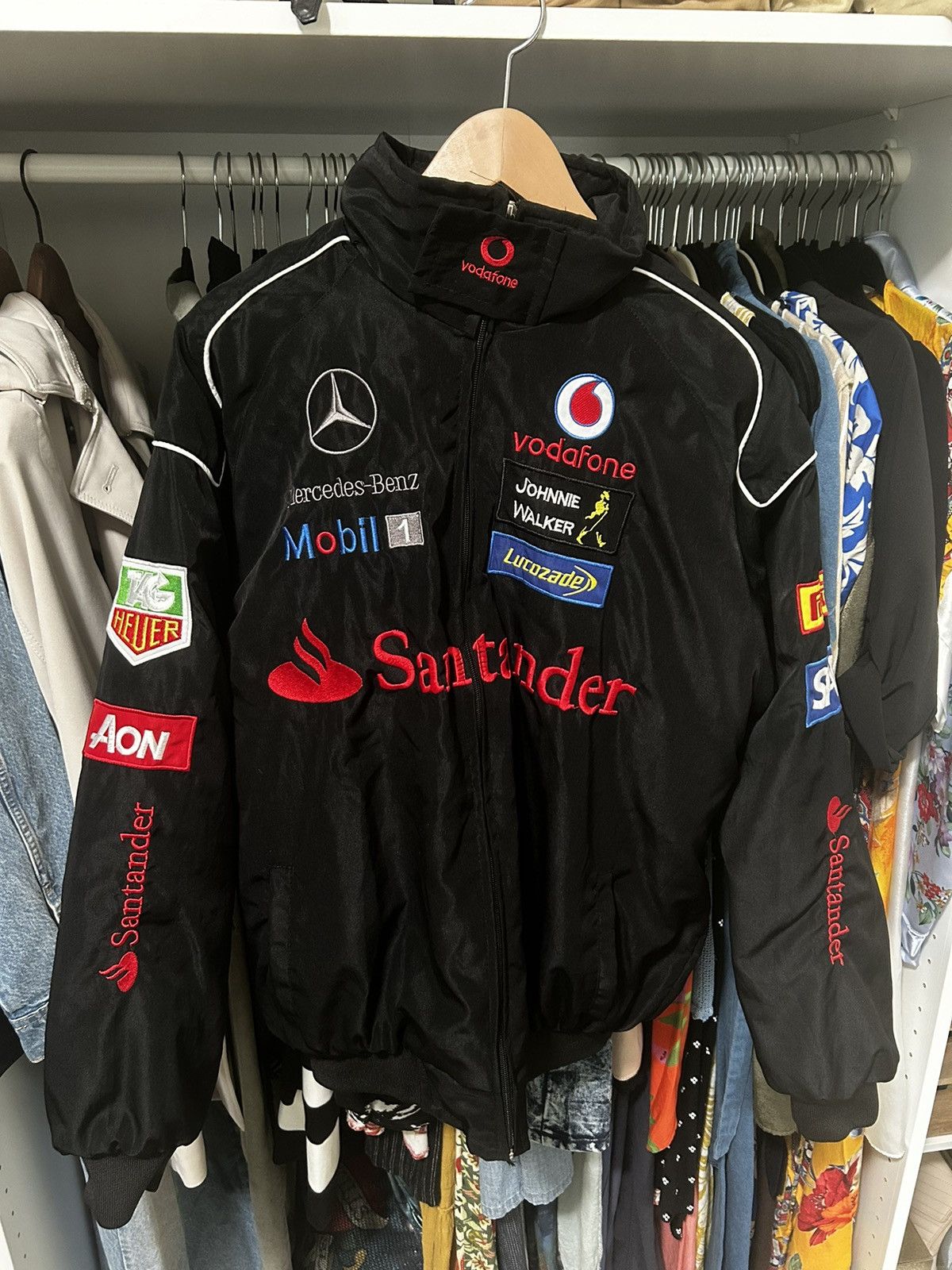 Mercedes Benz MERCEDES Racing Jacket Embroidered Formula 1 Bomber ...
