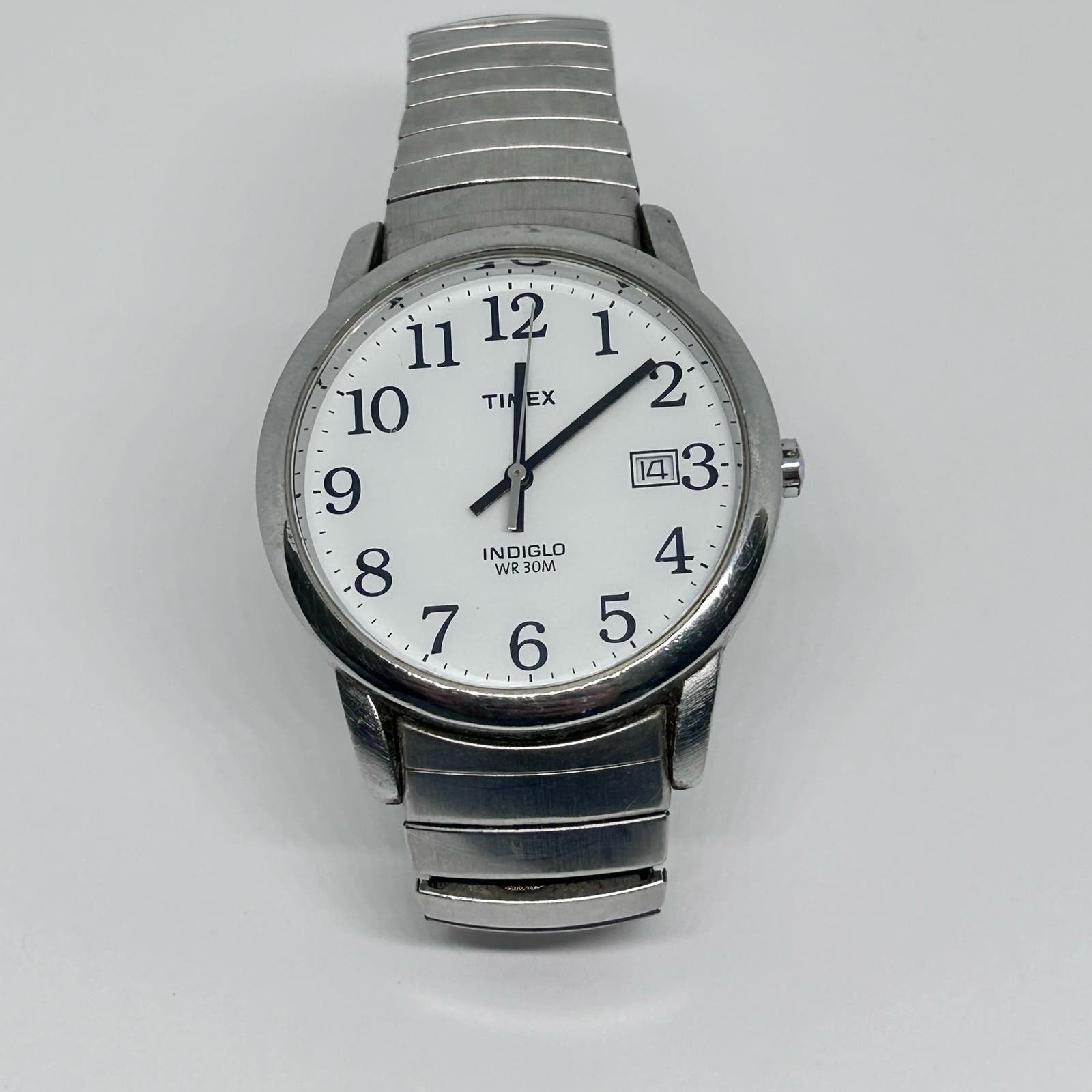 Timex Timex Indiglo Silver Tone 30M WR Date Display STSteel Watch | Grailed