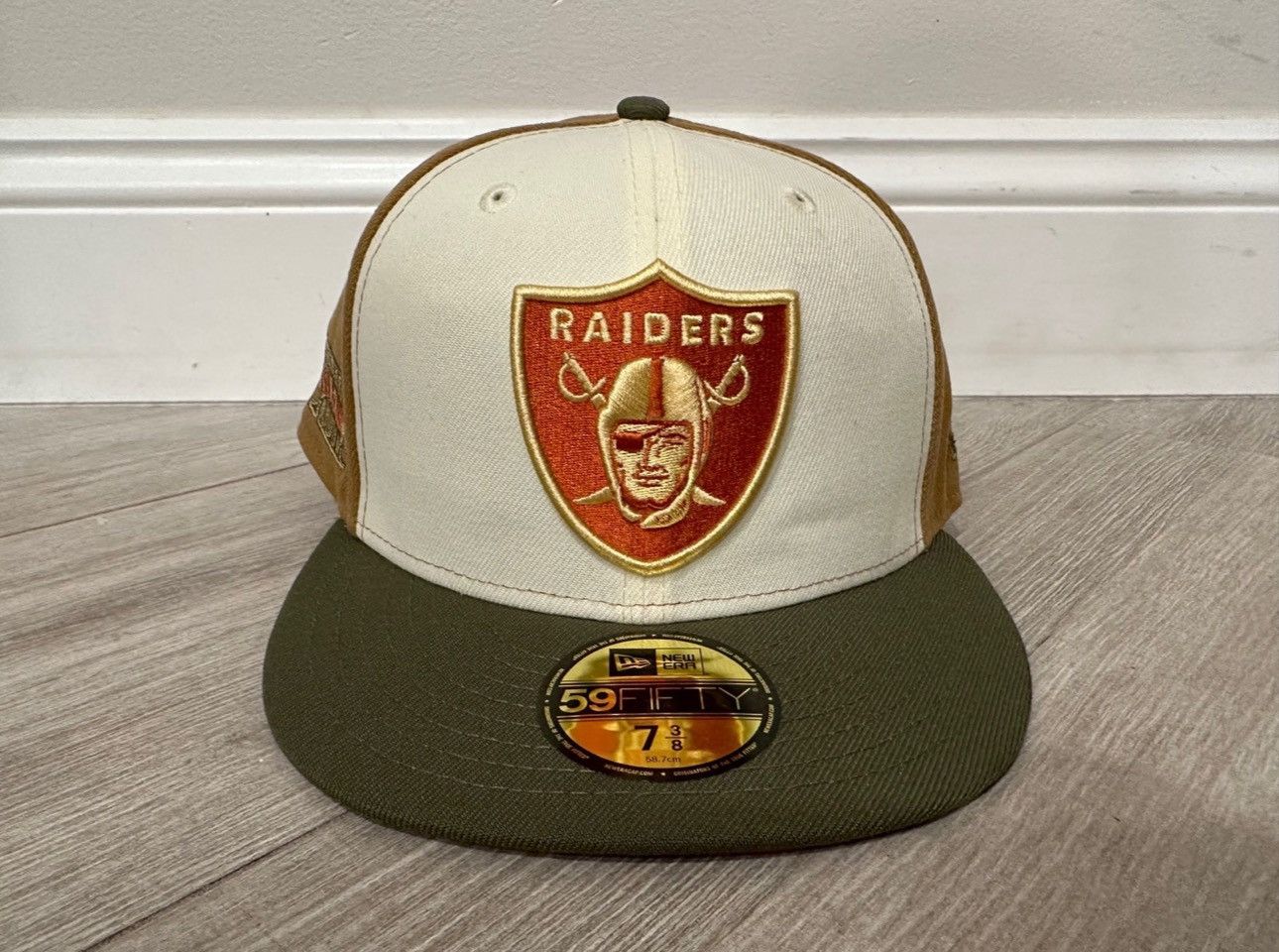 NFL × New Era Las Vegas Raiders New Era Autumn Wheat Beige Green Sz 7 3 ...
