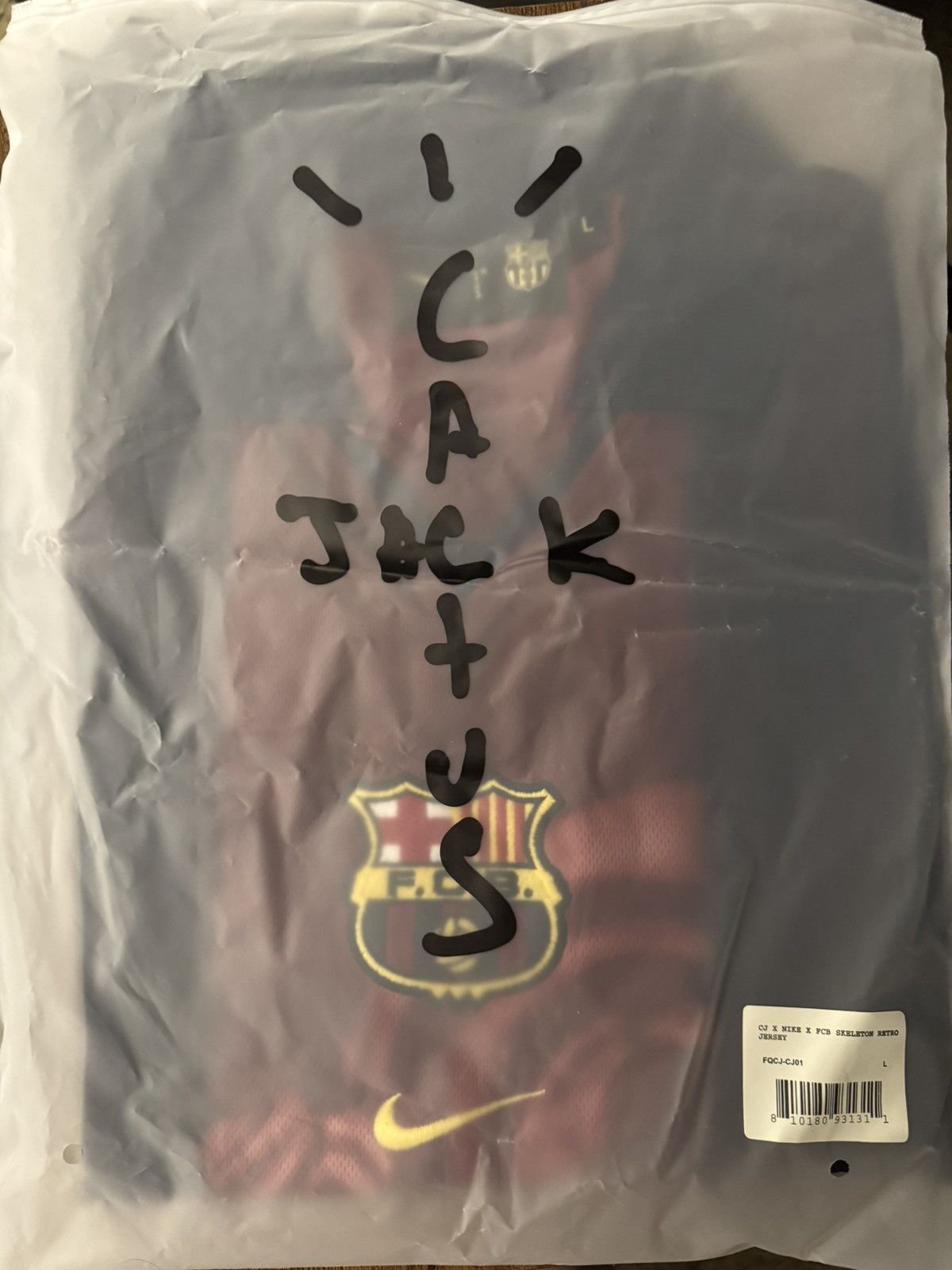 Nike × Travis Scott Cactus Jack x Barcelona FC x Nike Jersey | Grailed