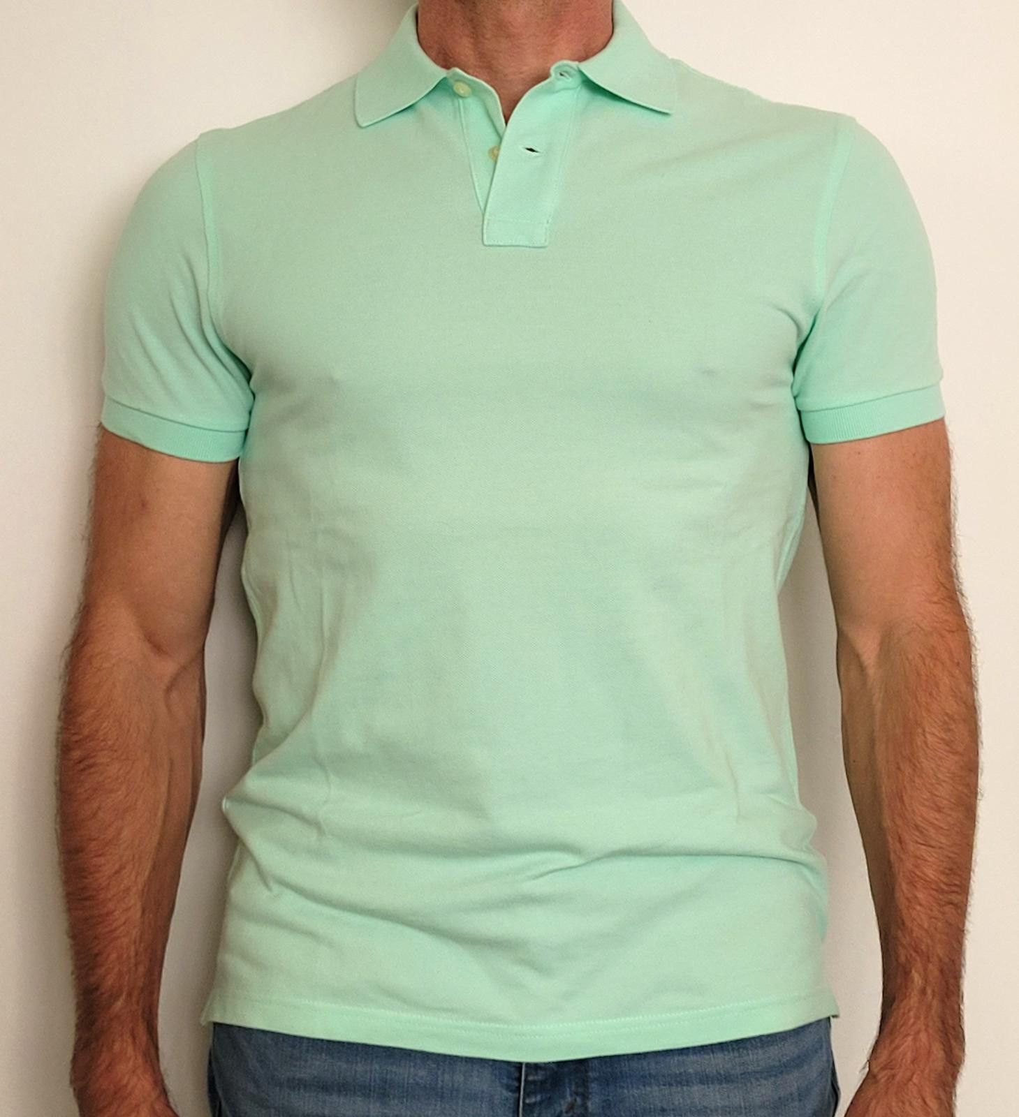 J.Crew J.Crew Men’s Sm Polo Slim Fit Piqué Mint Green Short Sleeve ...