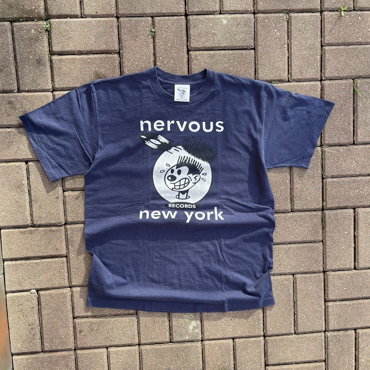 Rap Tees × Vintage Vintage 90s Nervous Records Logo promo single stitch ...