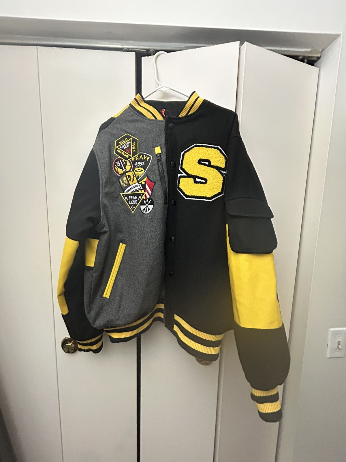 Smoke Rise Smoke rise wool/leather varsity jacket | Grailed