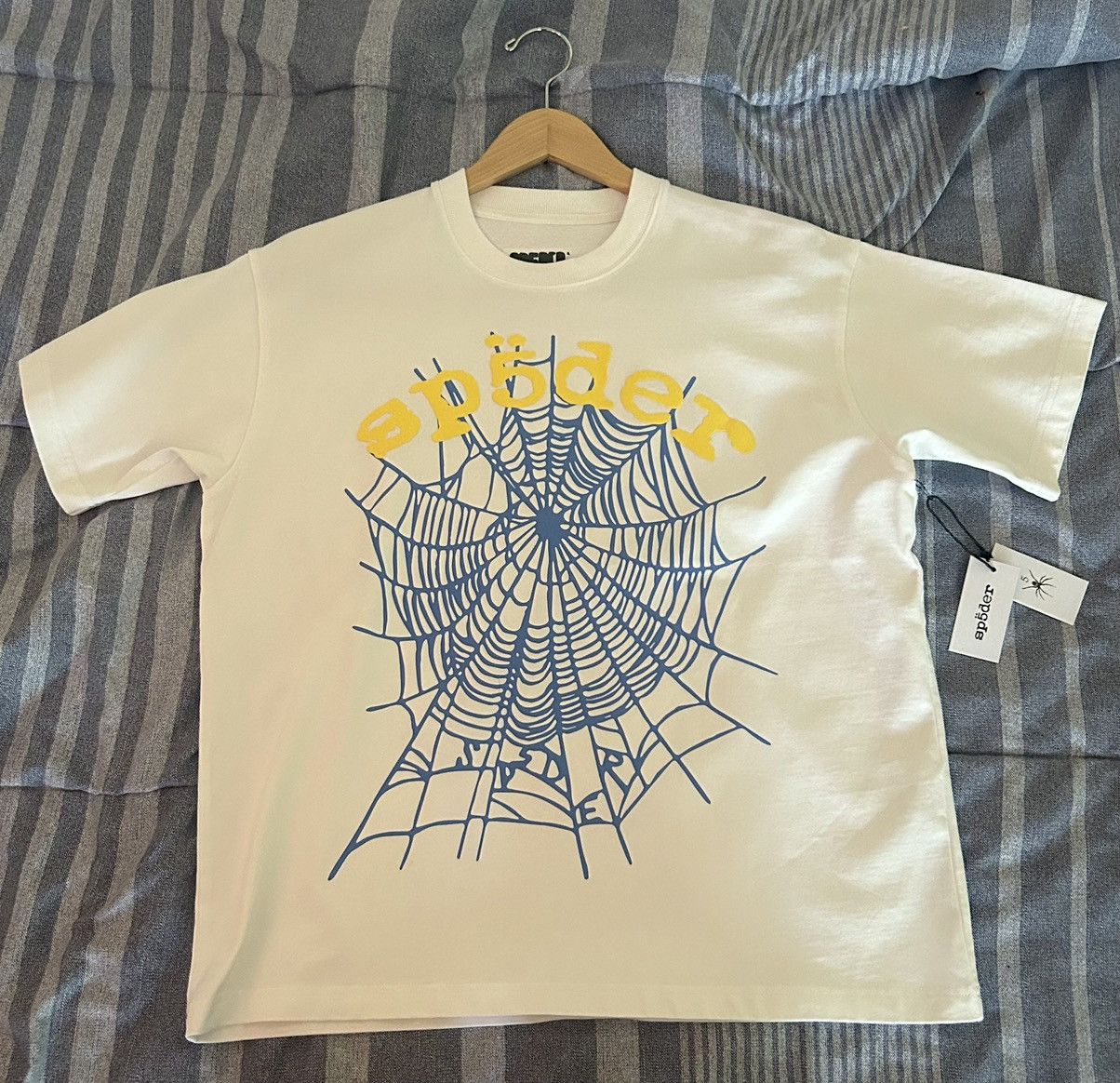 Spider Sp5der white og logo V2 tee | Grailed