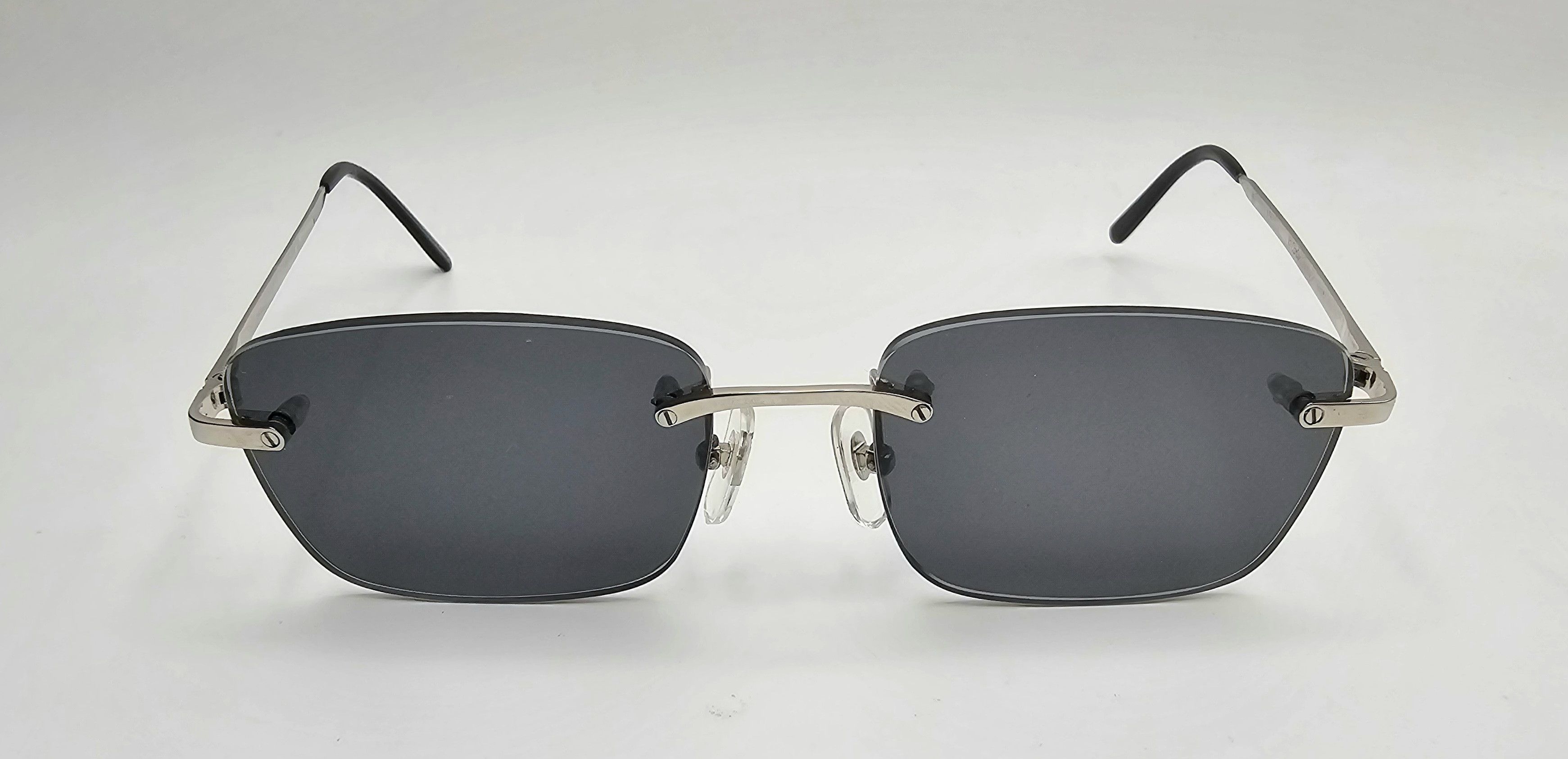 Cartier Luxurious Cartier Silver PLATINUM Rimless Sunglasses | Grailed