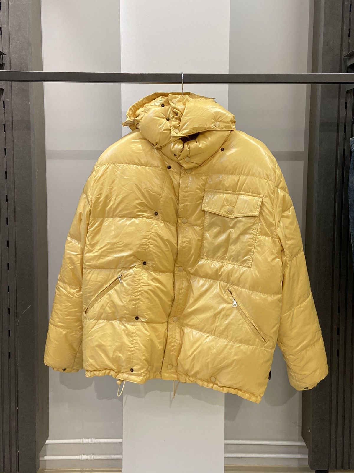 Moncler Moncler Yellow Hooded Puffer Down Jacket | Grailed