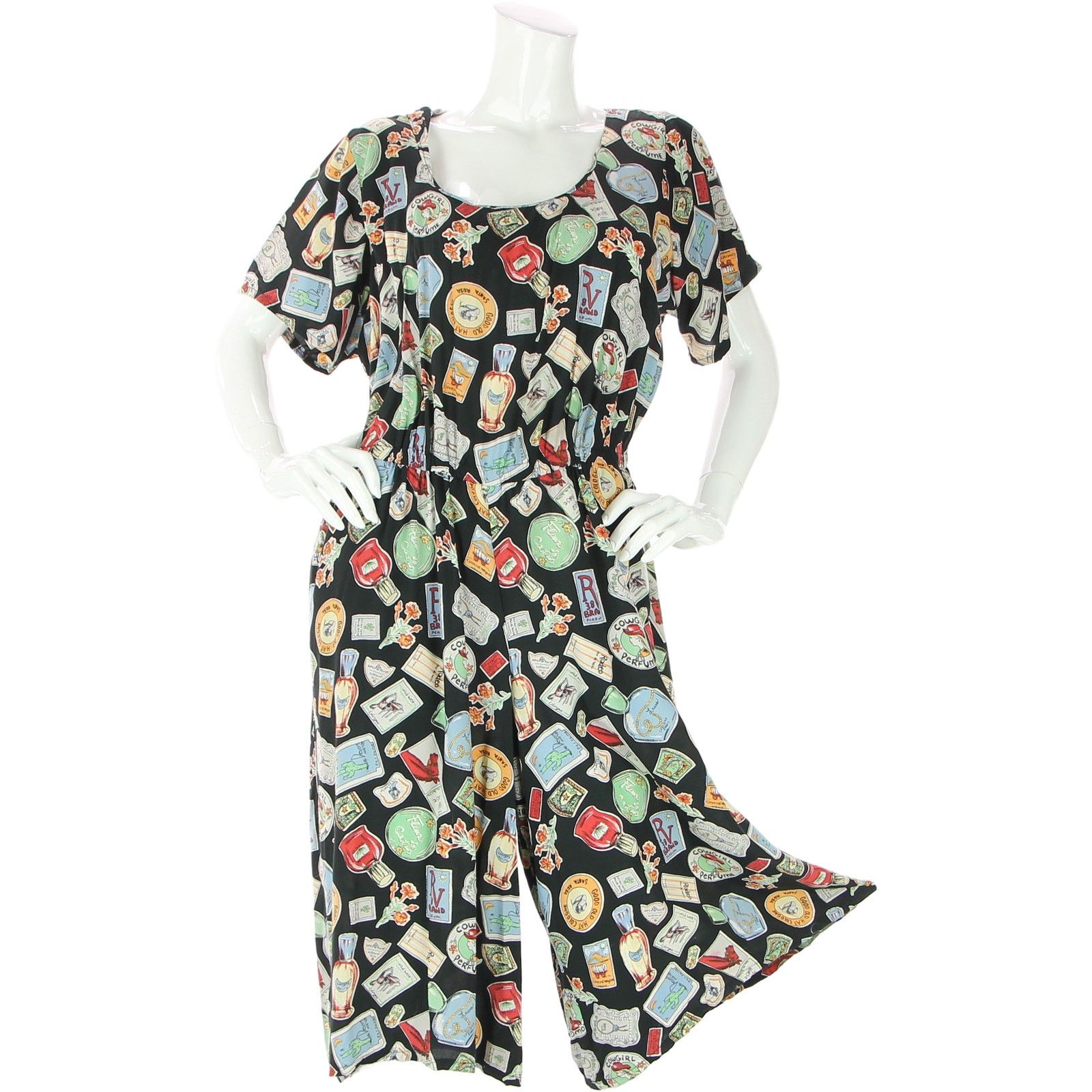 Vintage 80s 90s Atomic Western Cologne Print Romper | Grailed